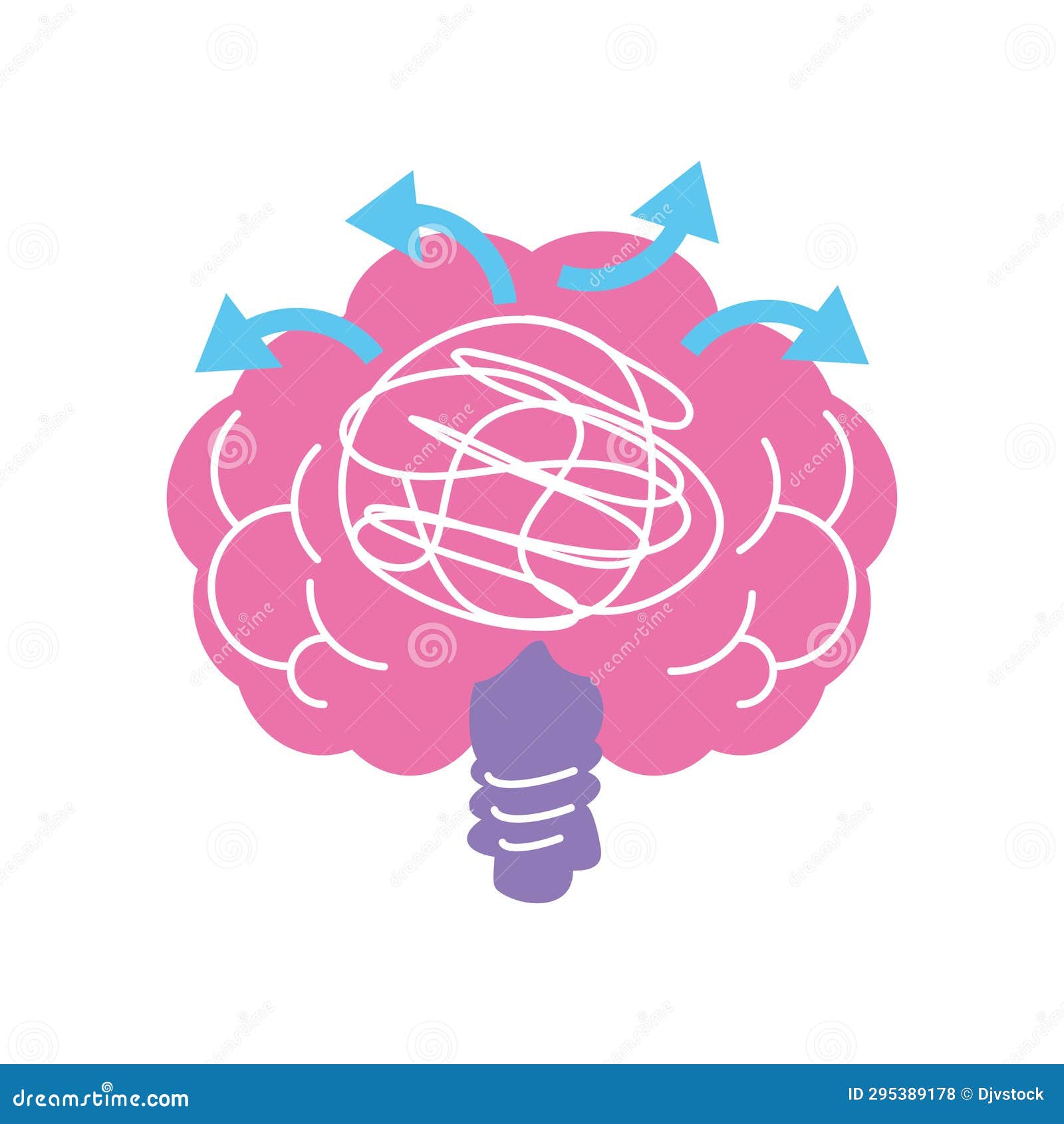 Attention Deficit Hyperactivity Disorder Brain Stock Vector - Illustration of brain, care: 295389178