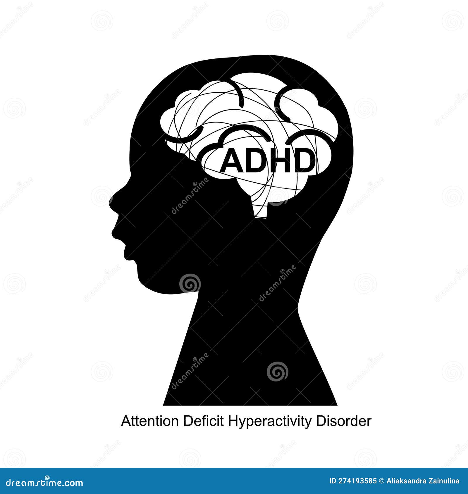 Attention Deficit Hyperactivity Disorder Icon, Vector Illustration ... Attention Deficit Hyperactivity Disorder Icon, Vector Illustration ...