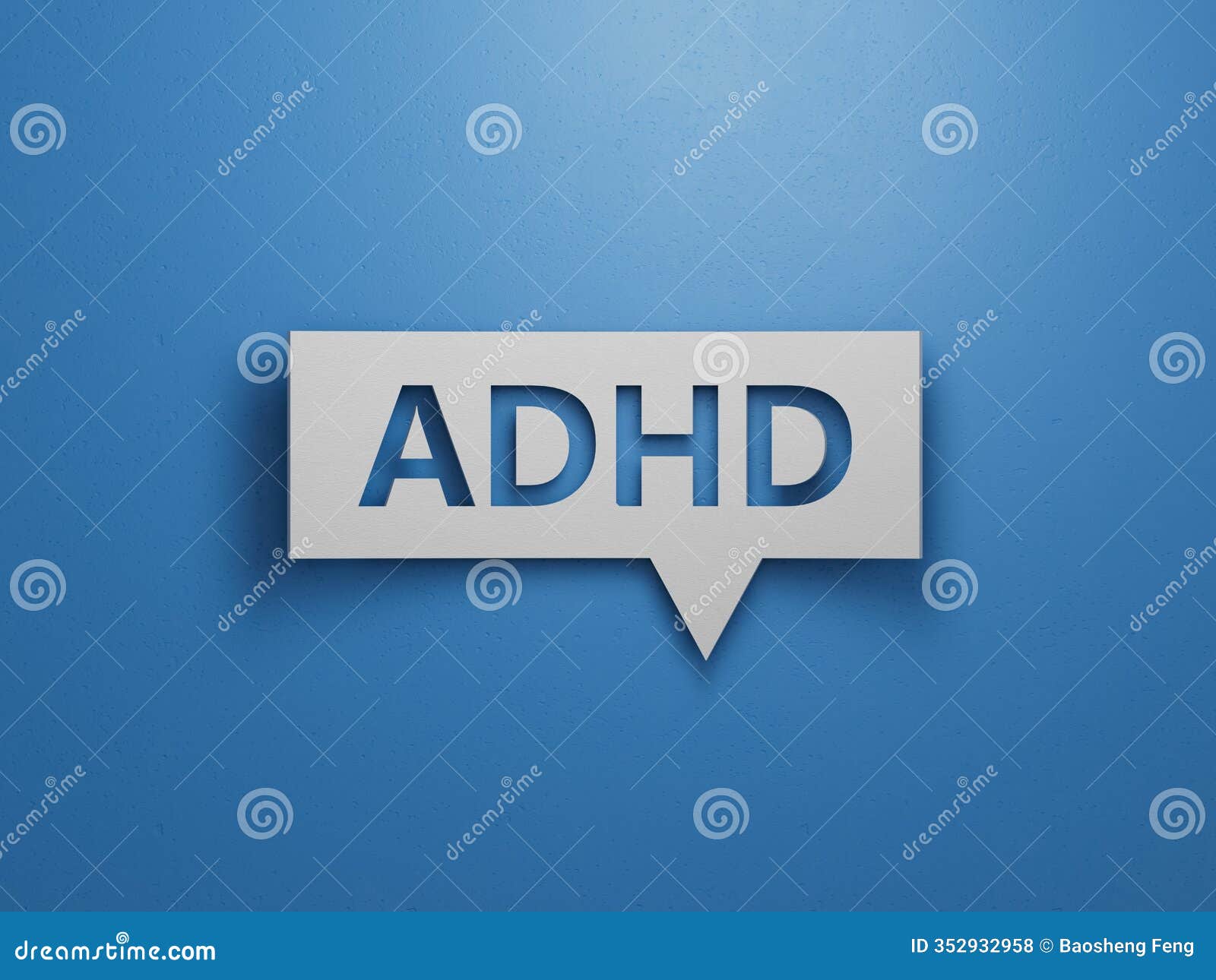 Attention Deficit Hyperactivity Disorder. Text Abbreviation on Speech ...