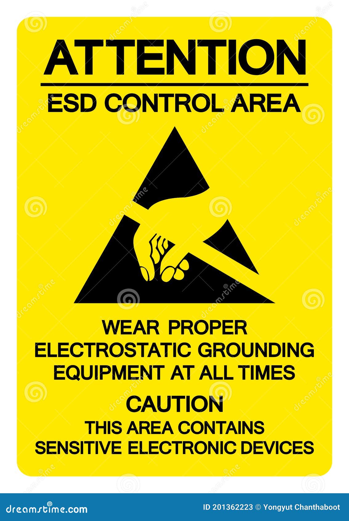 Attention ESD Control Area Symbol Sign, Vector Illustration, Isolated ... Attention ESD Control Area Symbol Sign, Vector Illustration, Isolated ...