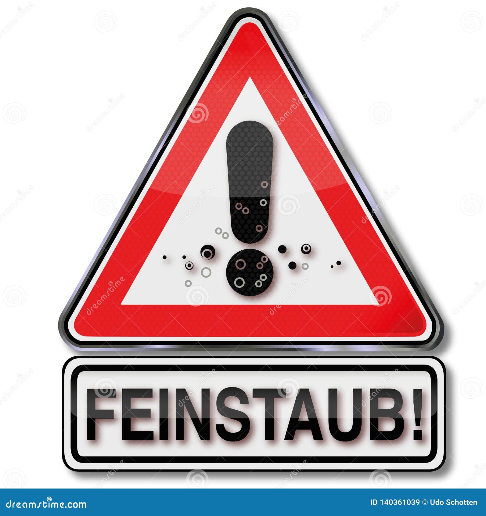 Attention Fine Dust and Environmental Pollution Stock Vector ...