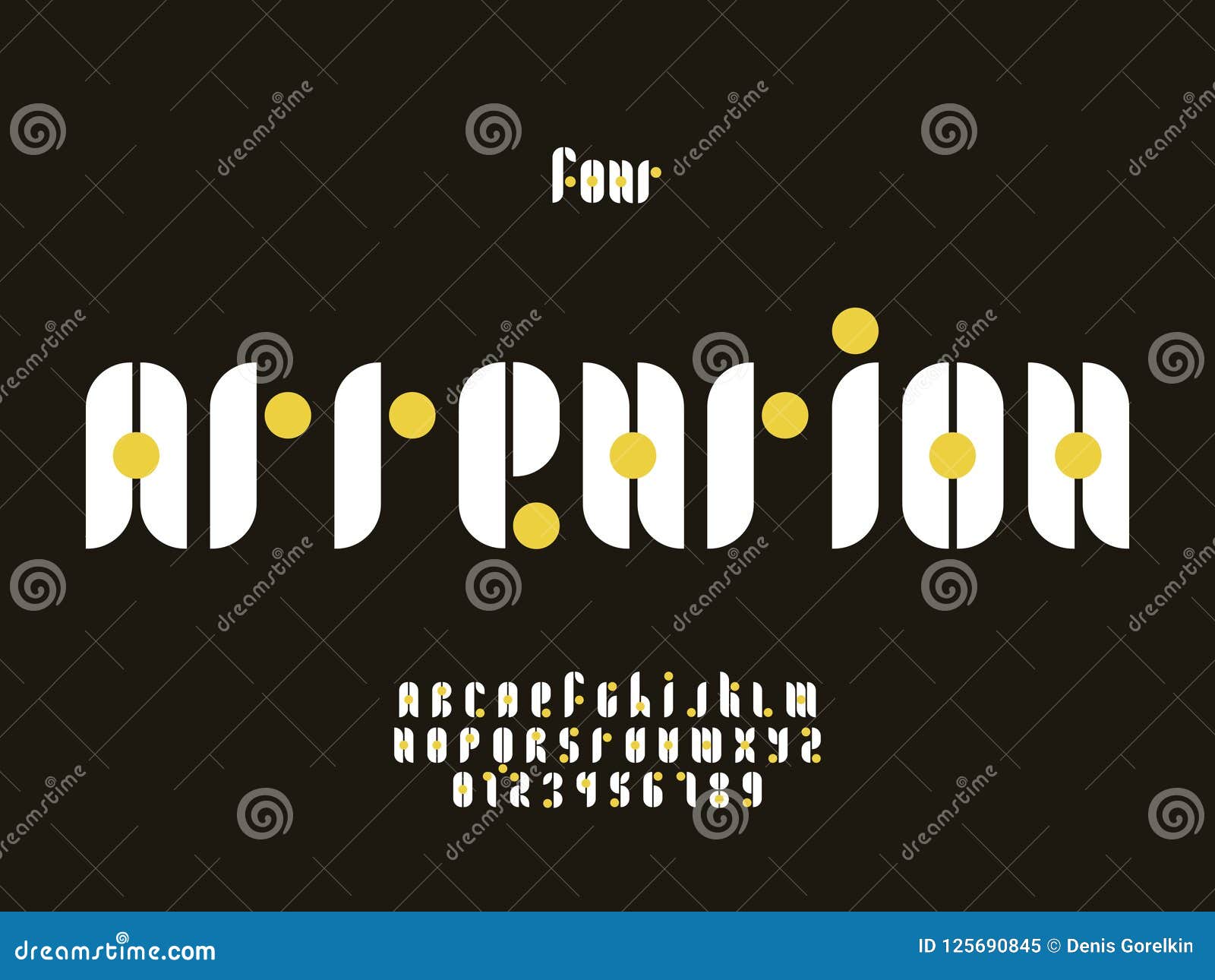 Attention Font. Vector Alphabet Stock Vector - Illustration of sign ...