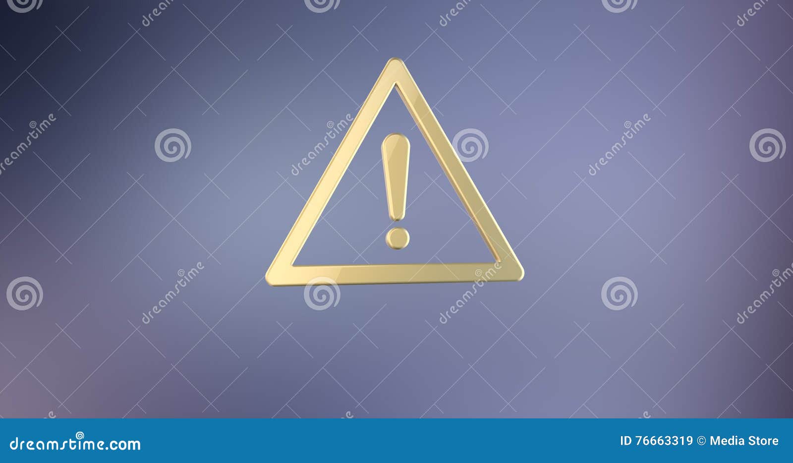 Attention Gold 3d Icon stock video. Video of construction - 76663319