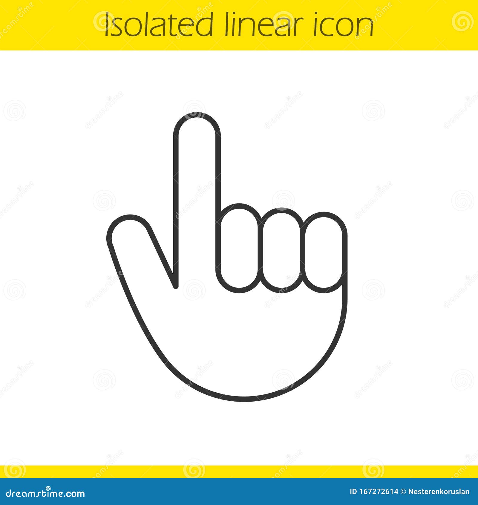 Attention Hand Gesture Linear Icon Stock Vector - Illustration of hand ... Attention Hand Gesture Linear Icon Stock Vector - Illustration of hand ...
