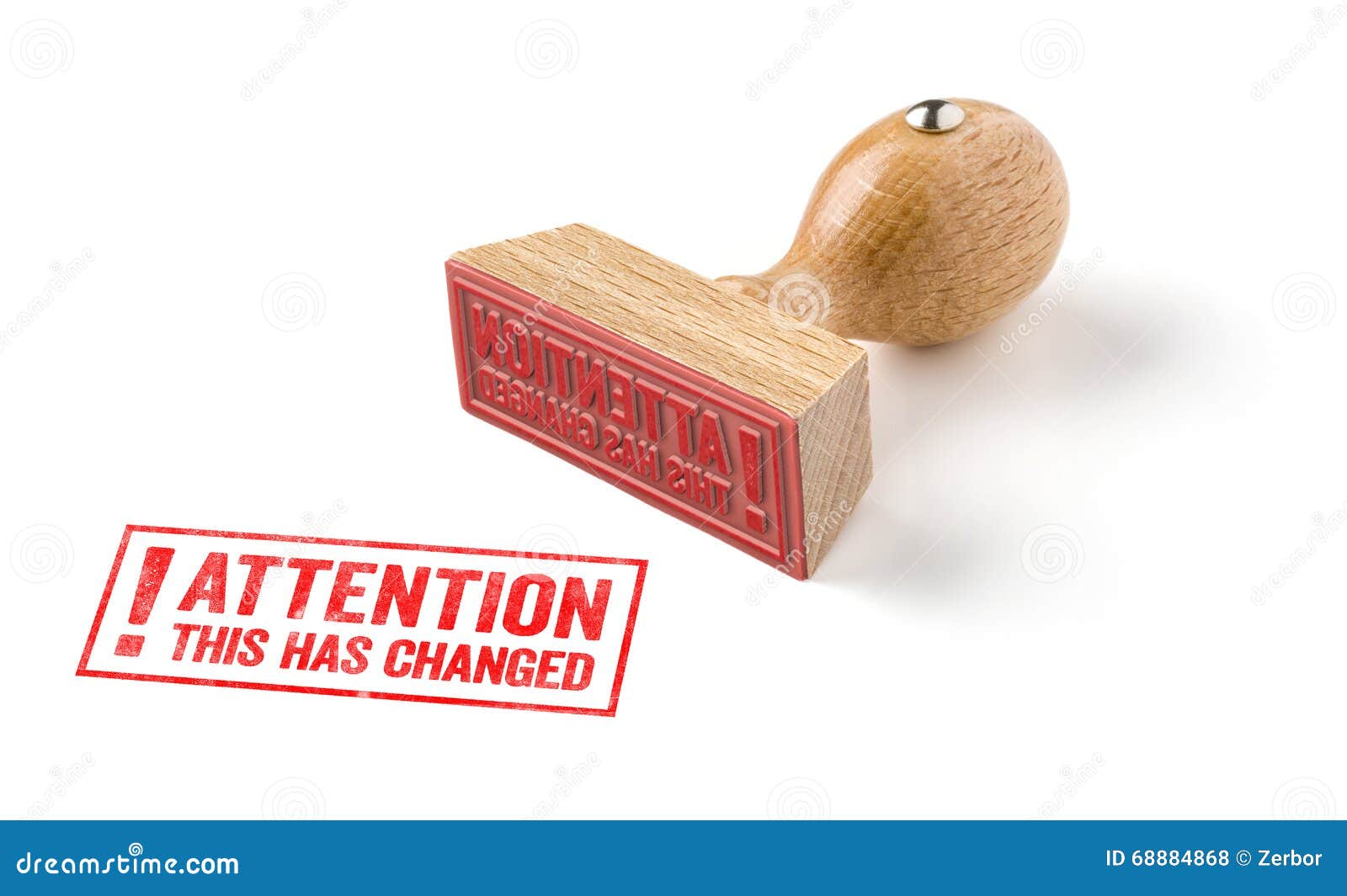 Attention this has change stock photo. Image of rubber - 68884868