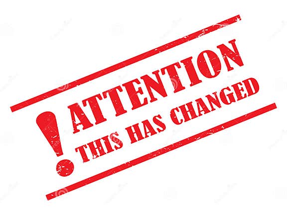 Attention this has changed stock illustration. Illustration of alert ...