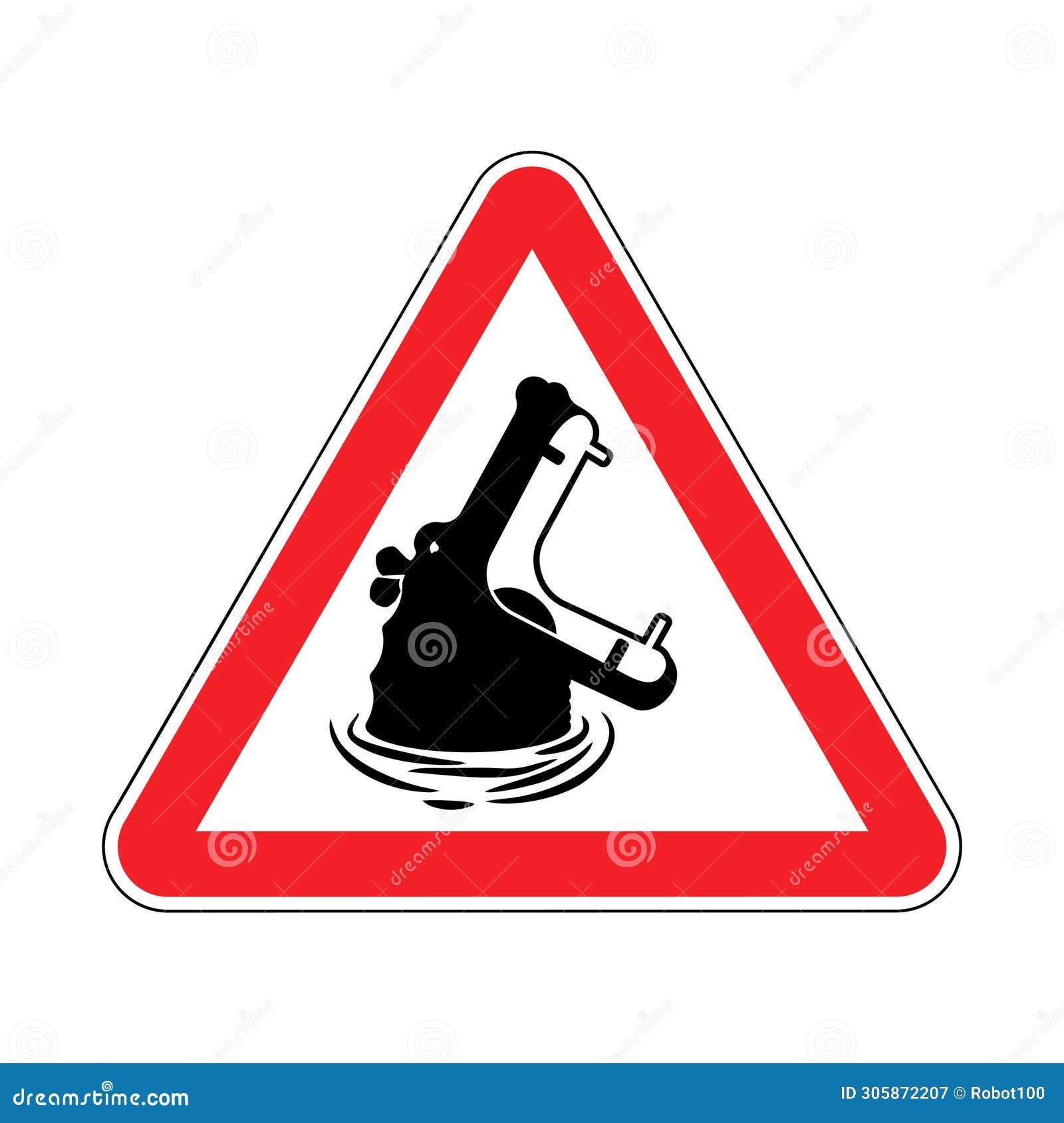 Road Triangular Stop Sign Cartoon Illustration | CartoonDealer.com ...