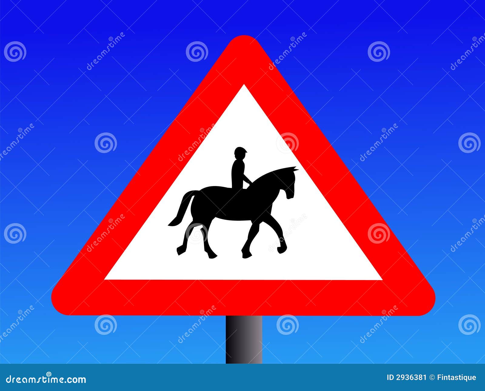Attention Horse Riders Sign Stock Vector - Illustration of attention ...