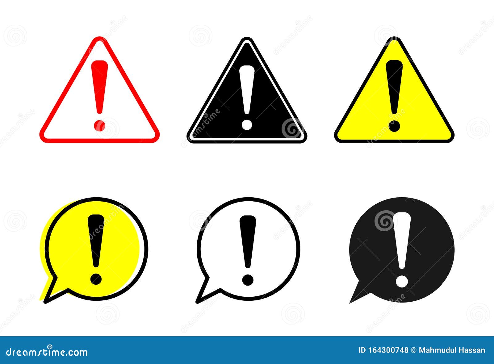 Attention Icon Set, Attention Icon Vector Illustration – Vector Stock ...