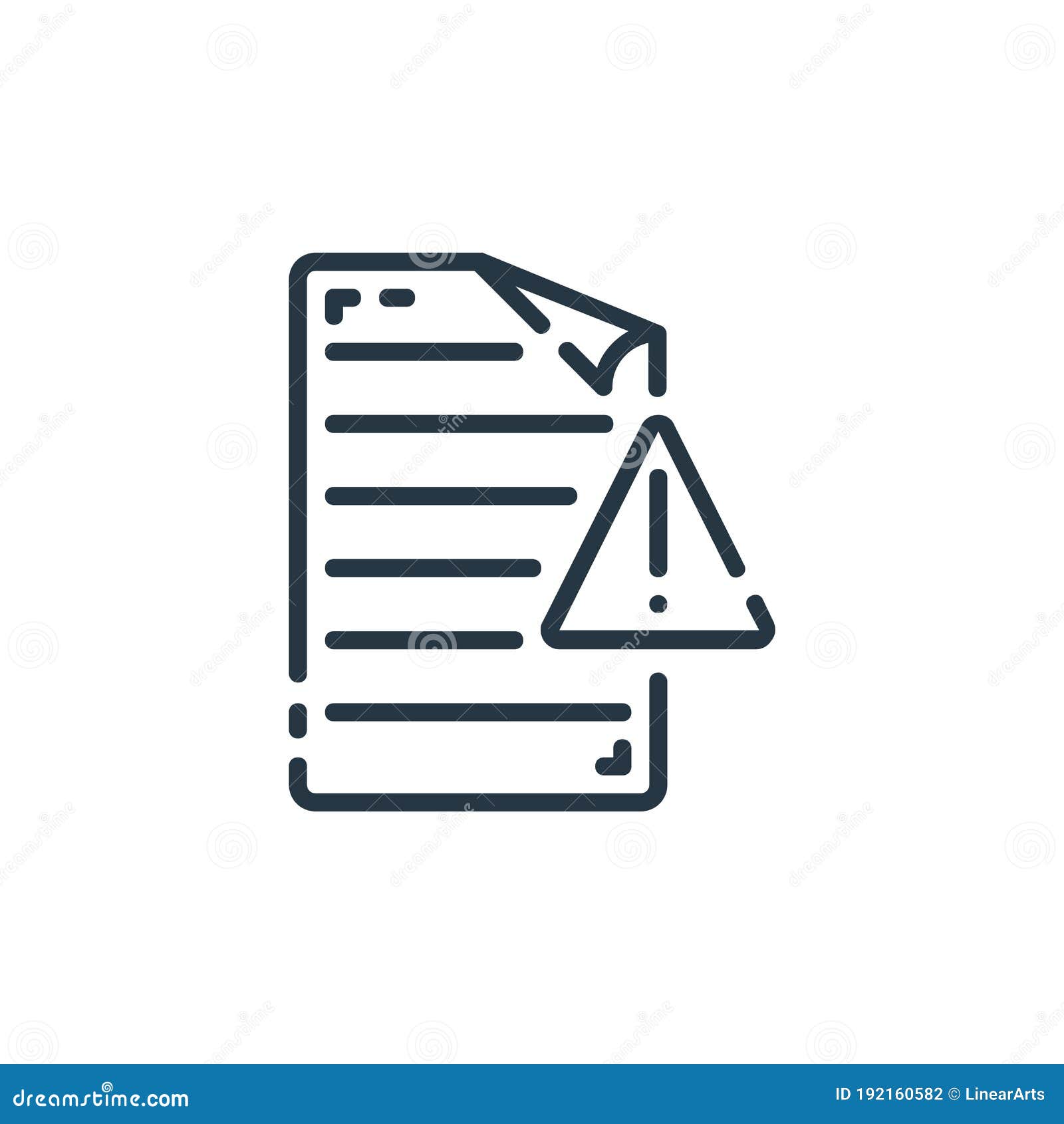 Attention Icon Vector from Documents Concept. Thin Line Illustration of ...