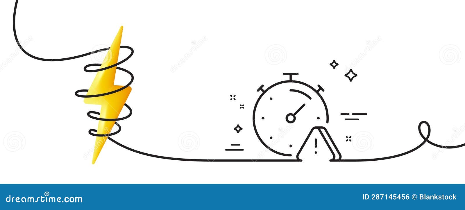 Attention Line Icon. Important Warning Sign. Continuous Line with Curl ...