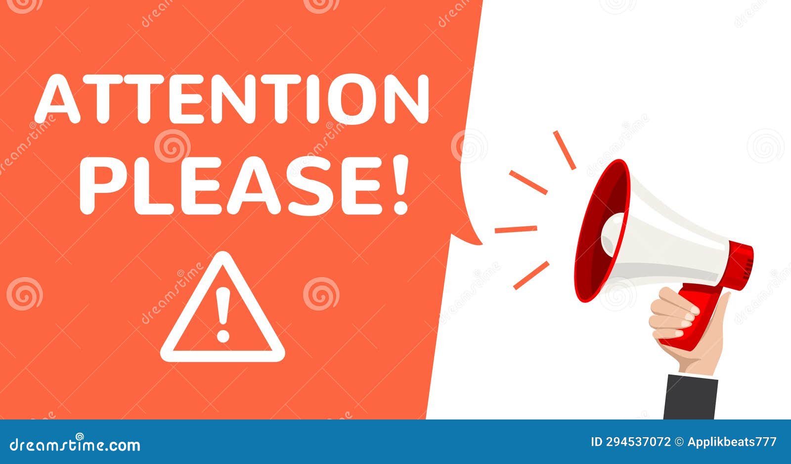 Attention Megaphone Vector Information Announcement. Important ...