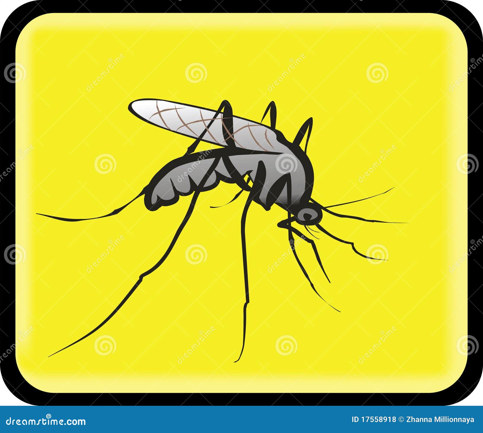 Attention mosquitoes sign stock vector. Illustration of fever - 17558918