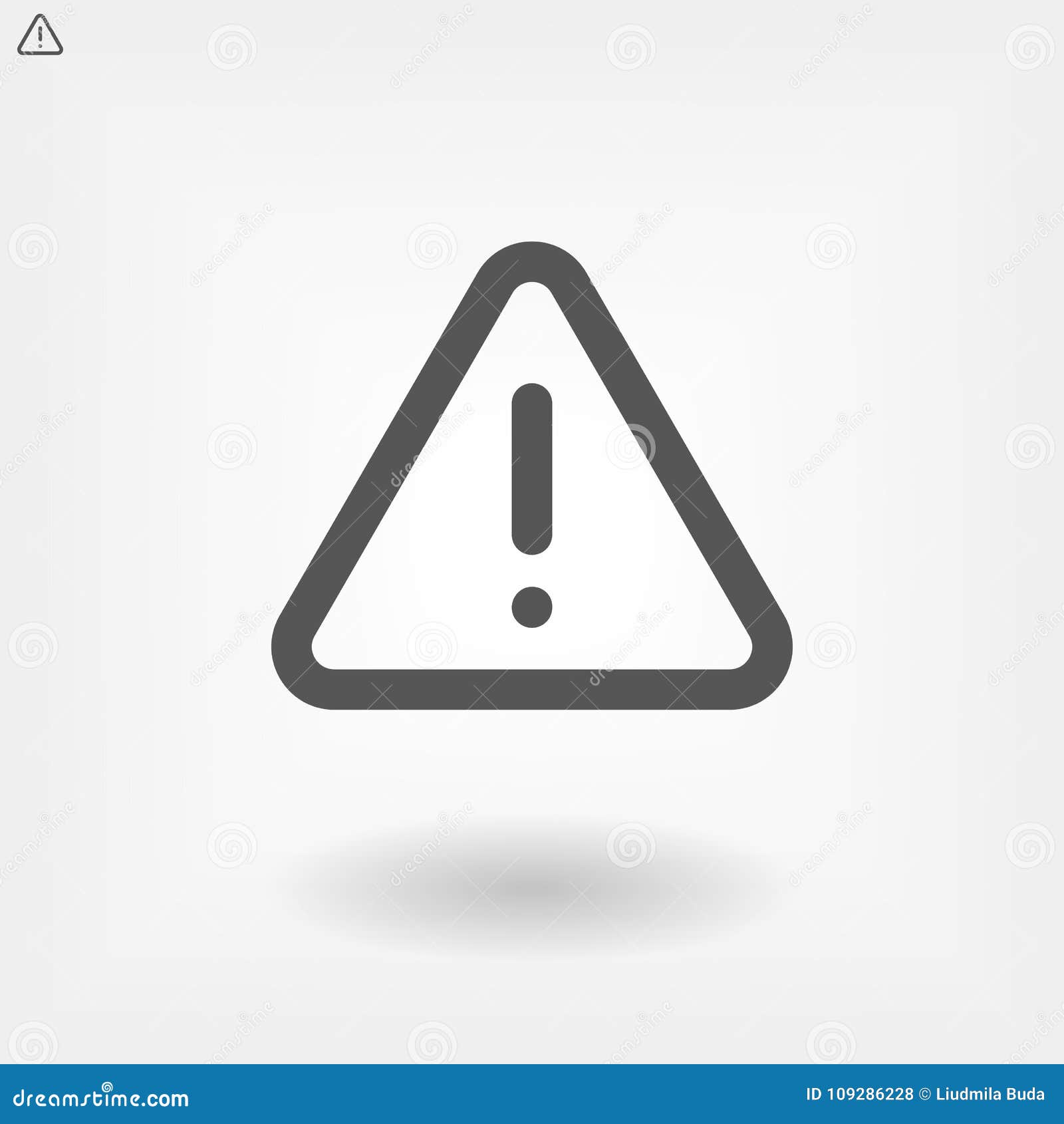Attention outline icon. stock vector. Illustration of failure - 109286228