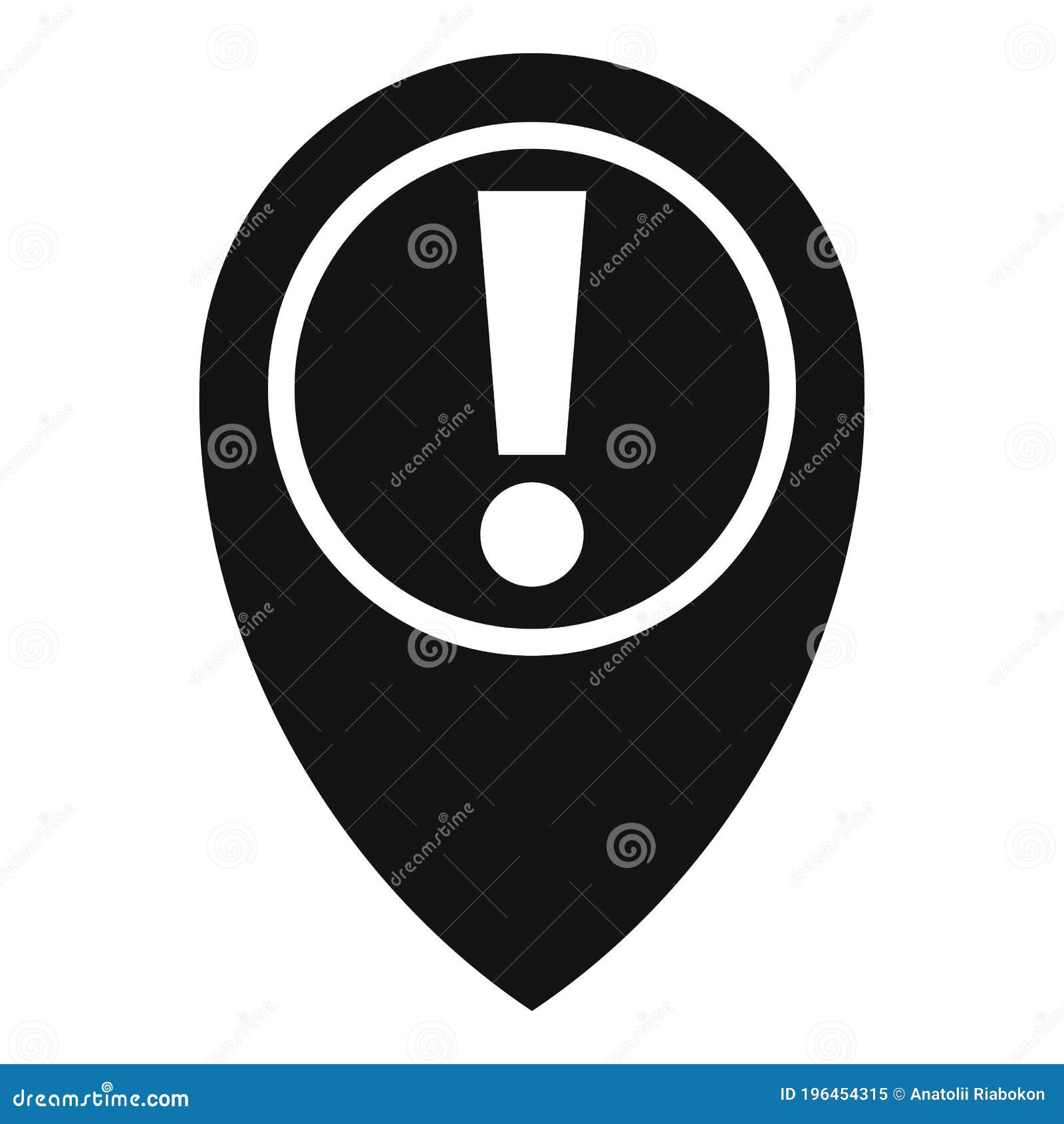 Attention Pin Exploration Icon, Simple Style Stock Vector ...