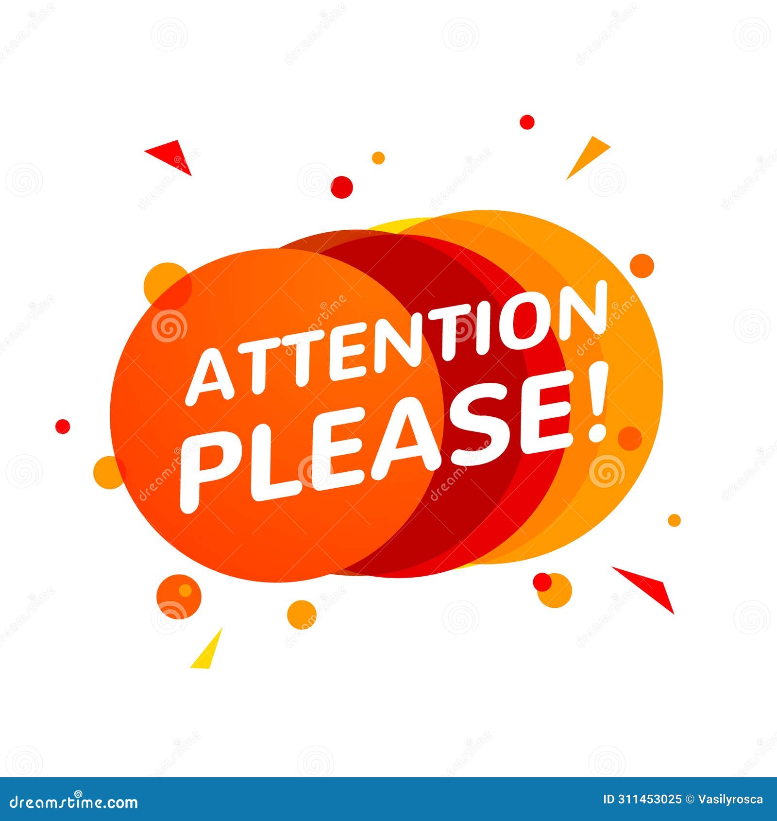 Attention Please Alert Vibrant Message. Dynamic Attention Shapes Design ...