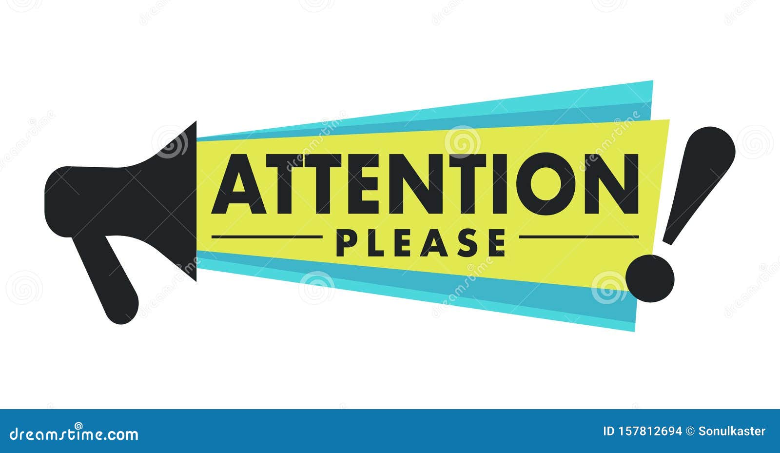 Megaphone and Attention Please Sign Isolated Icon, Announcement Stock ... Megaphone and Attention Please Sign Isolated Icon, Announcement Stock ...