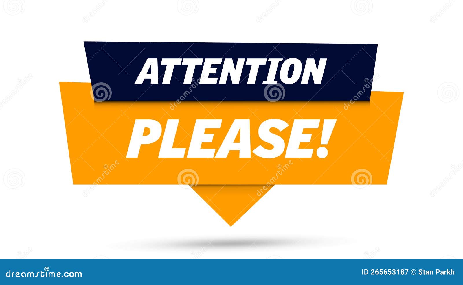 Attention Please Sign Banner Stock Vector - Illustration of badge ...