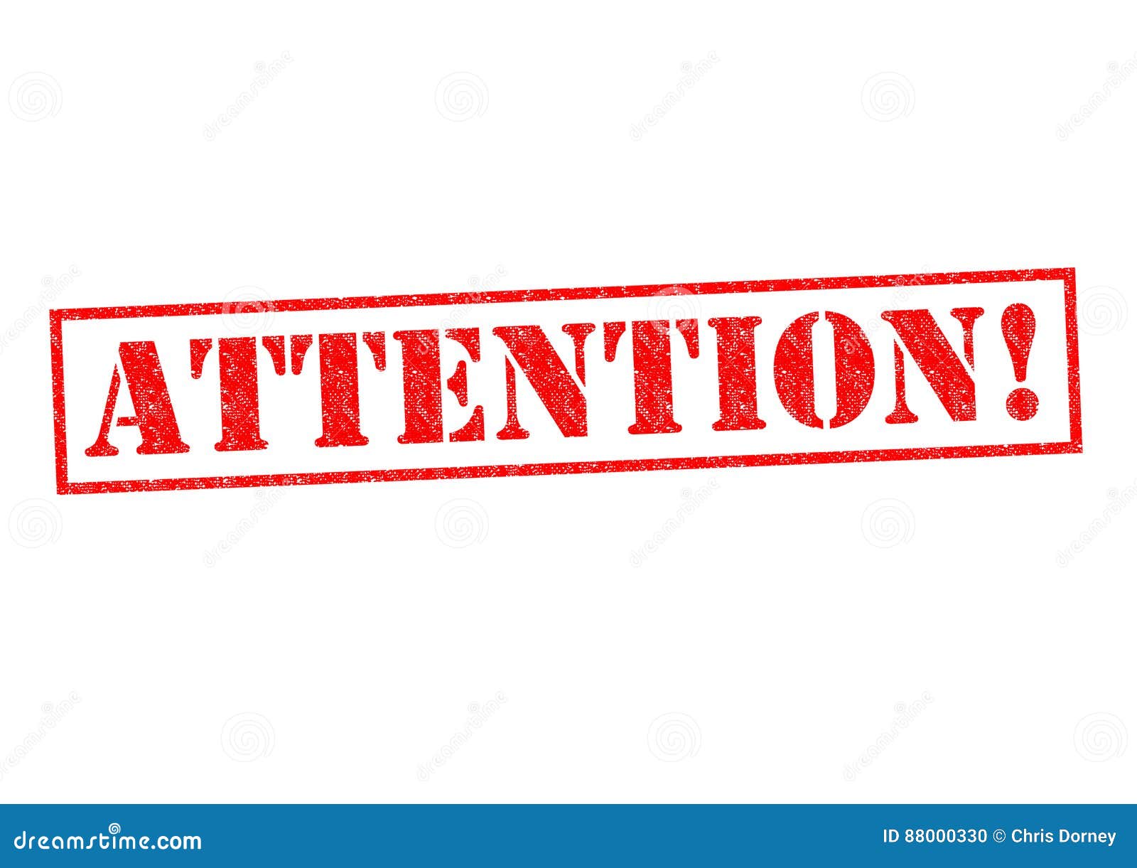 ATTENTION! stock photo. Image of header, stamp, thinking - 88000330