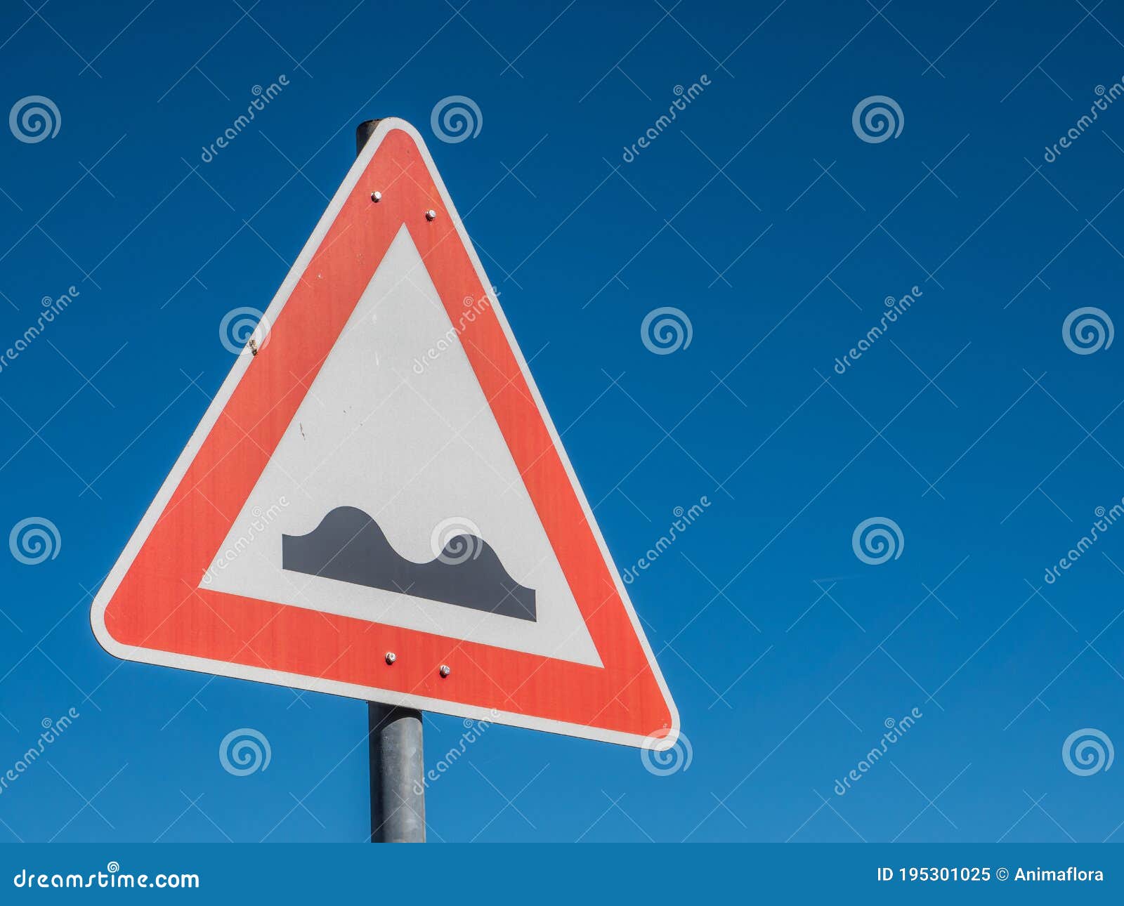 Attention Road Damage Sign in Germany Stock Image - Image of german ...
