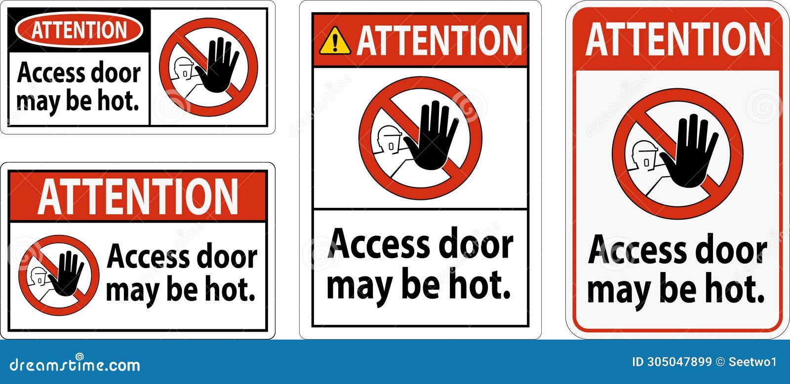 Attention Sign, Caution, Access Door May Be Hot Stock Vector ...