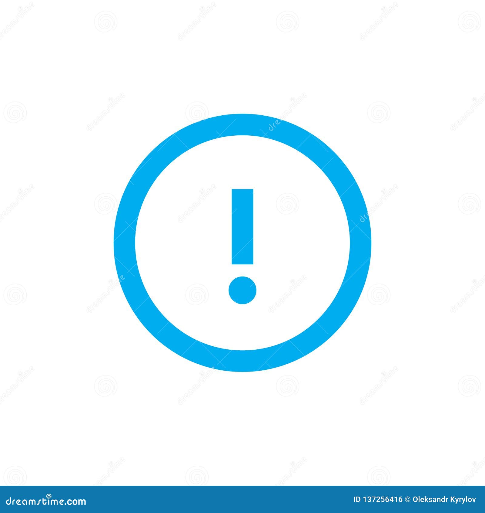 Attention Sign, Caution Button, Exclamation Mark in Circle. Vector ...