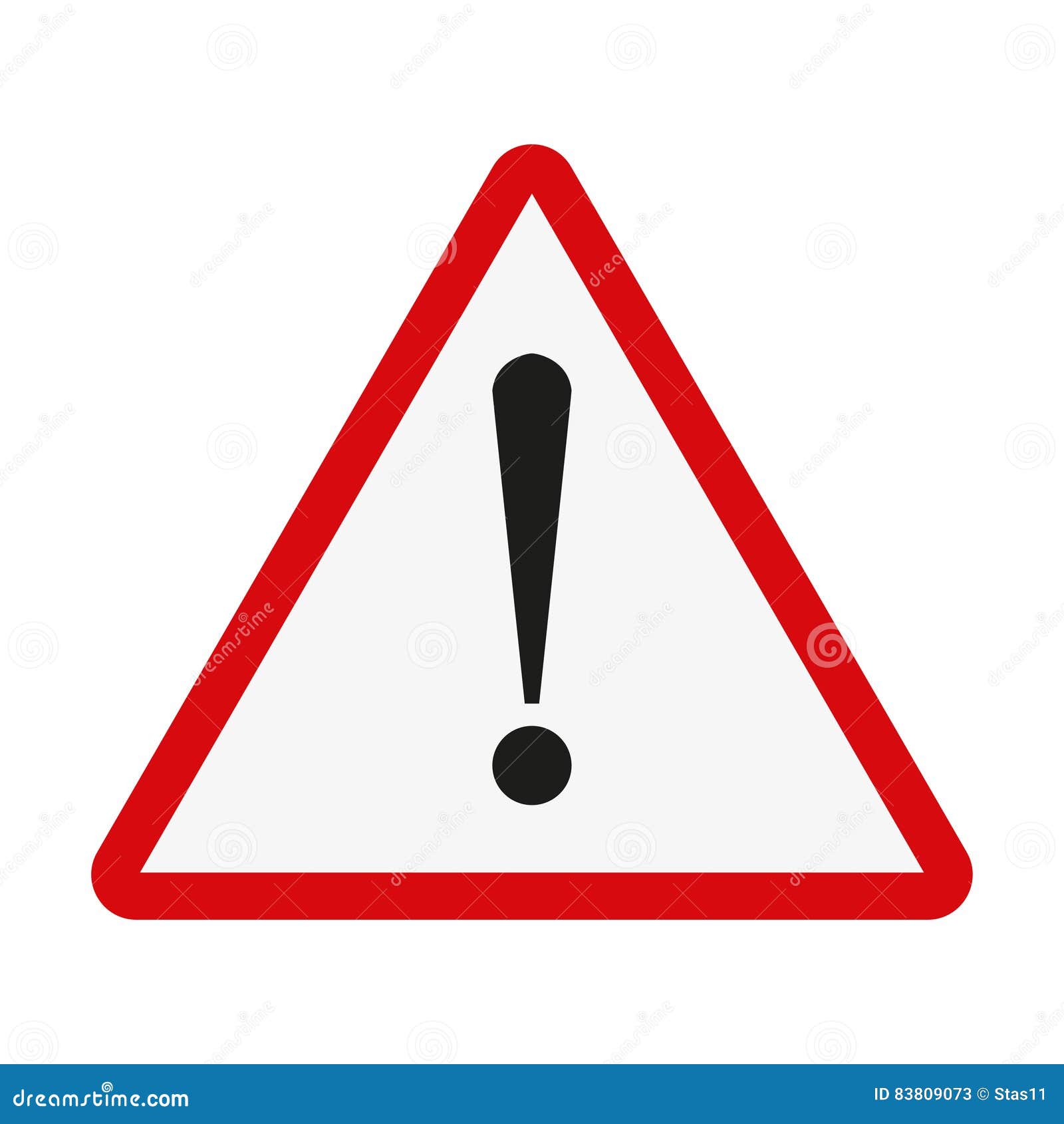 Attention Sign. Exclamation Point on a White Background Stock ...