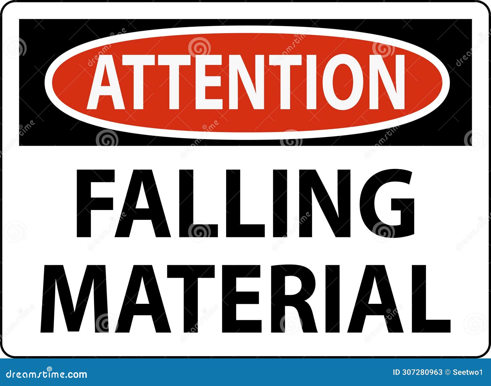 Attention Sign Falling Material Stock Vector - Illustration of attention, accident: 307280963
