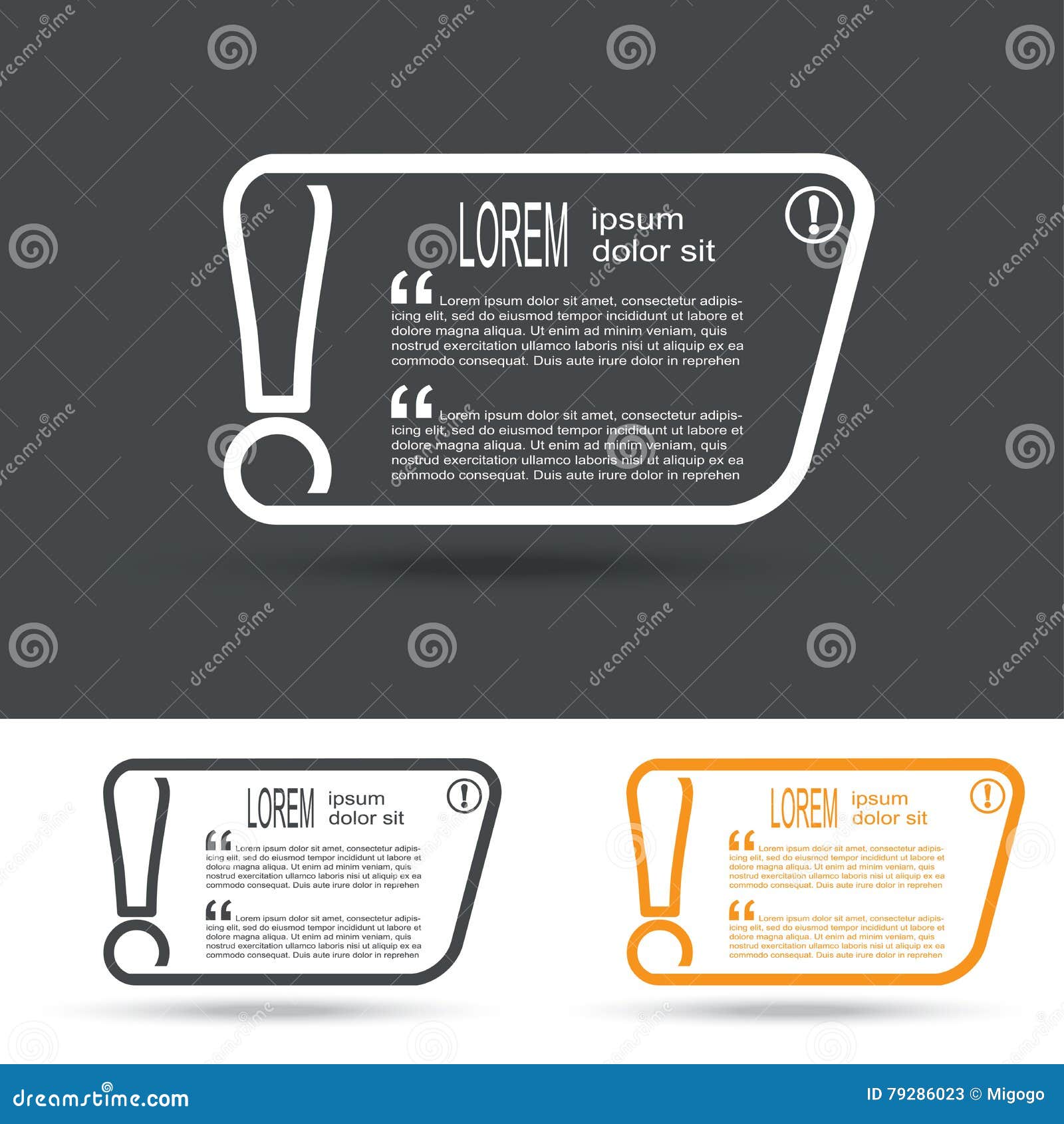 Attention Sign Icon with Paper Frame for Your Text. Stock Vector ...