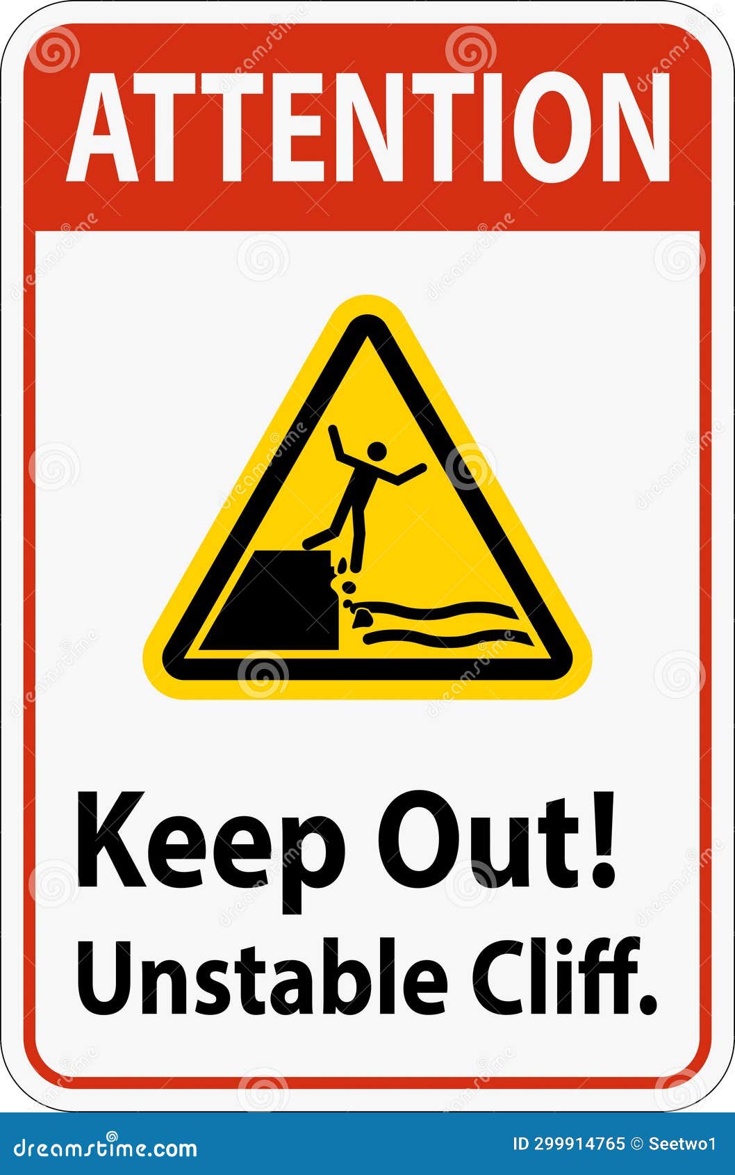 Attention, Keep Social Distance Sign Set. Stop Covid-19 Infection ...