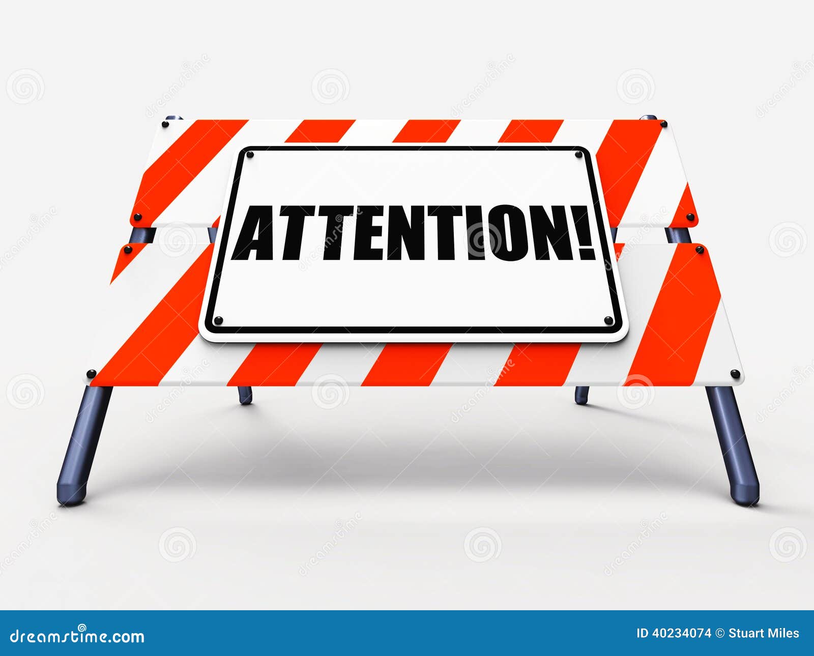 Attention Sign Shows Warning Or Be Alert Notice Stock Illustration ...