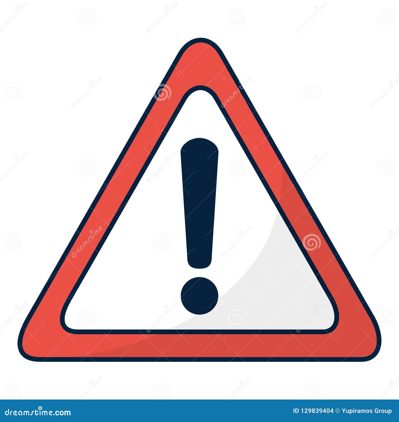 Attention sign symbol stock vector. Illustration of attention - 129839404