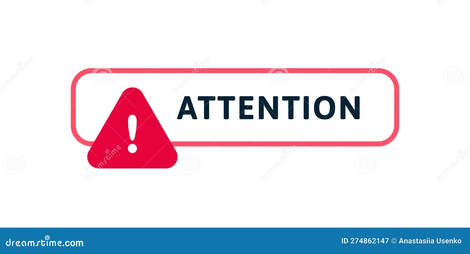 Attention Sign. Vector Modern Color Illustration Stock Illustration ...