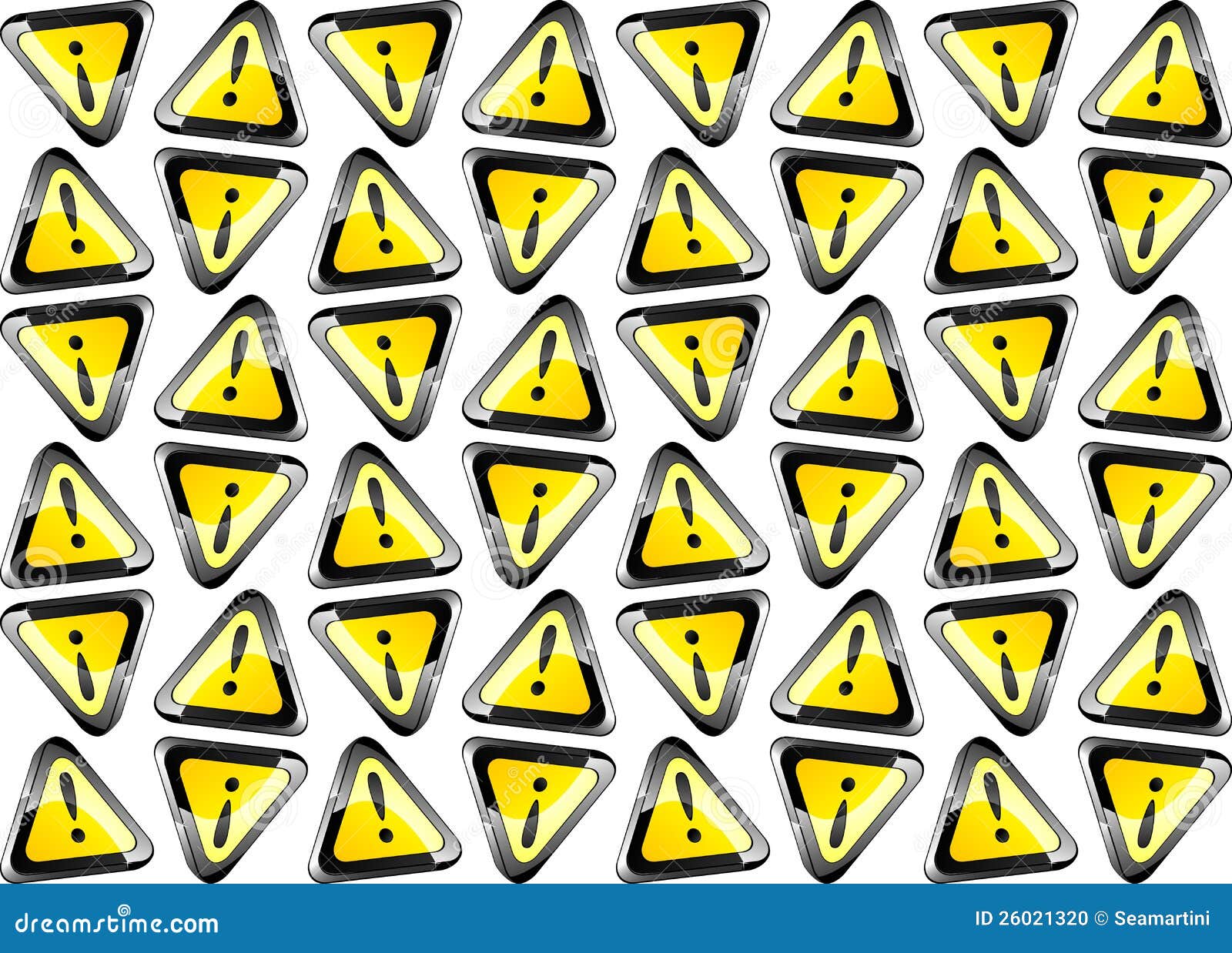 Attention Signs Seamless Background Stock Vector - Illustration of ...