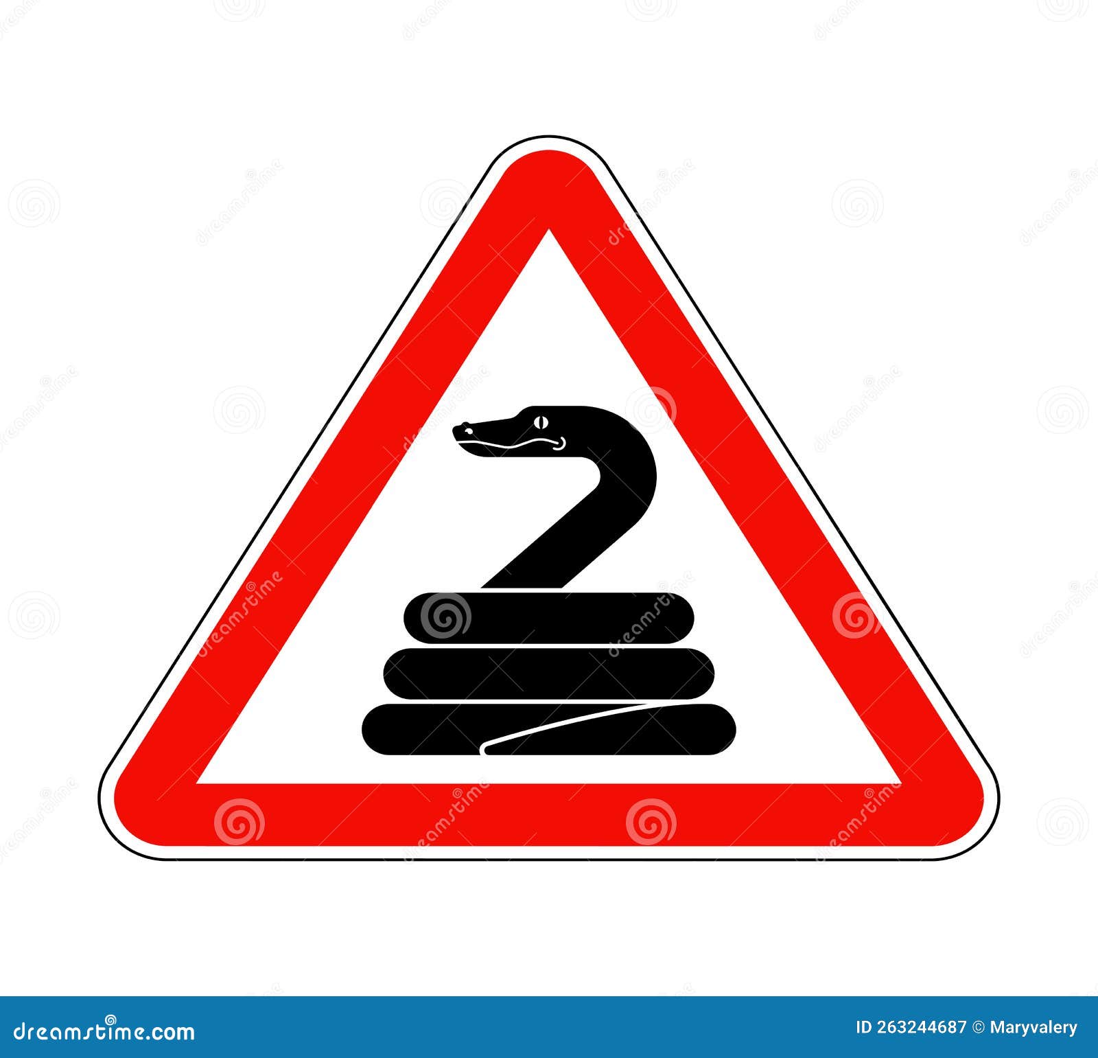 Snake Warning Sign Cartoon Vector | CartoonDealer.com #353166899