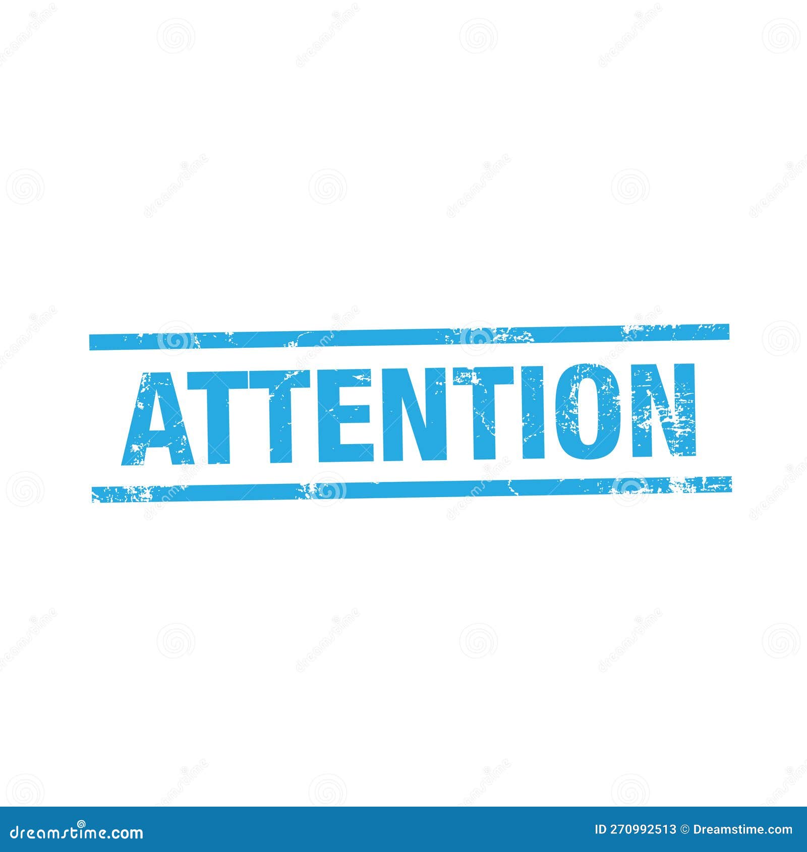 ATTENTION Stamp Template Solid Color with Grunge Effect Stock Vector ...