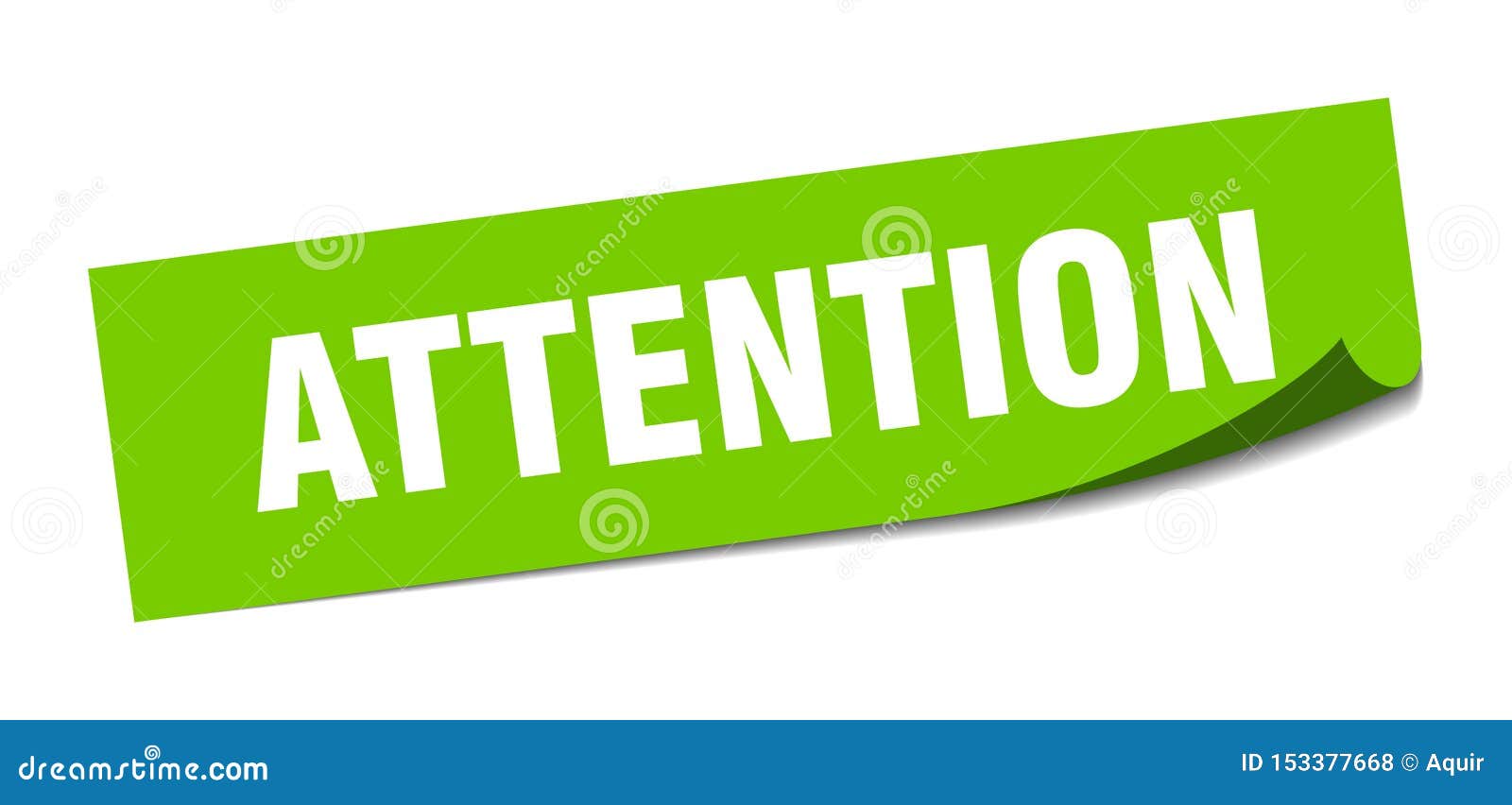 Attention sticker. stock vector. Illustration of peel - 153377668