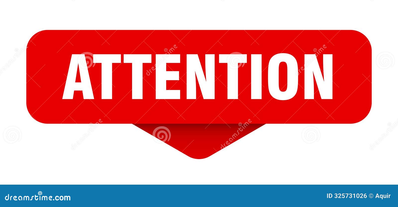 Attention Sticker. Attention Sign On Transparent Background Vector ...