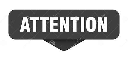 Attention Sticker. Attention Sign on Transparent Background Stock ...
