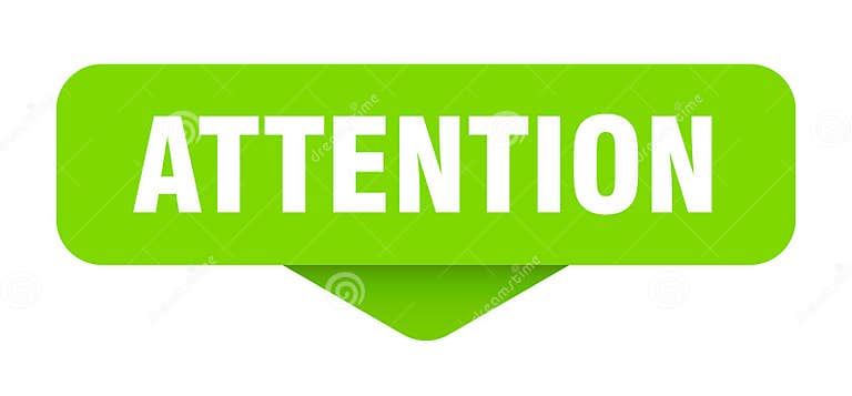 Attention Sticker. Attention Sign on Transparent Background Stock ...