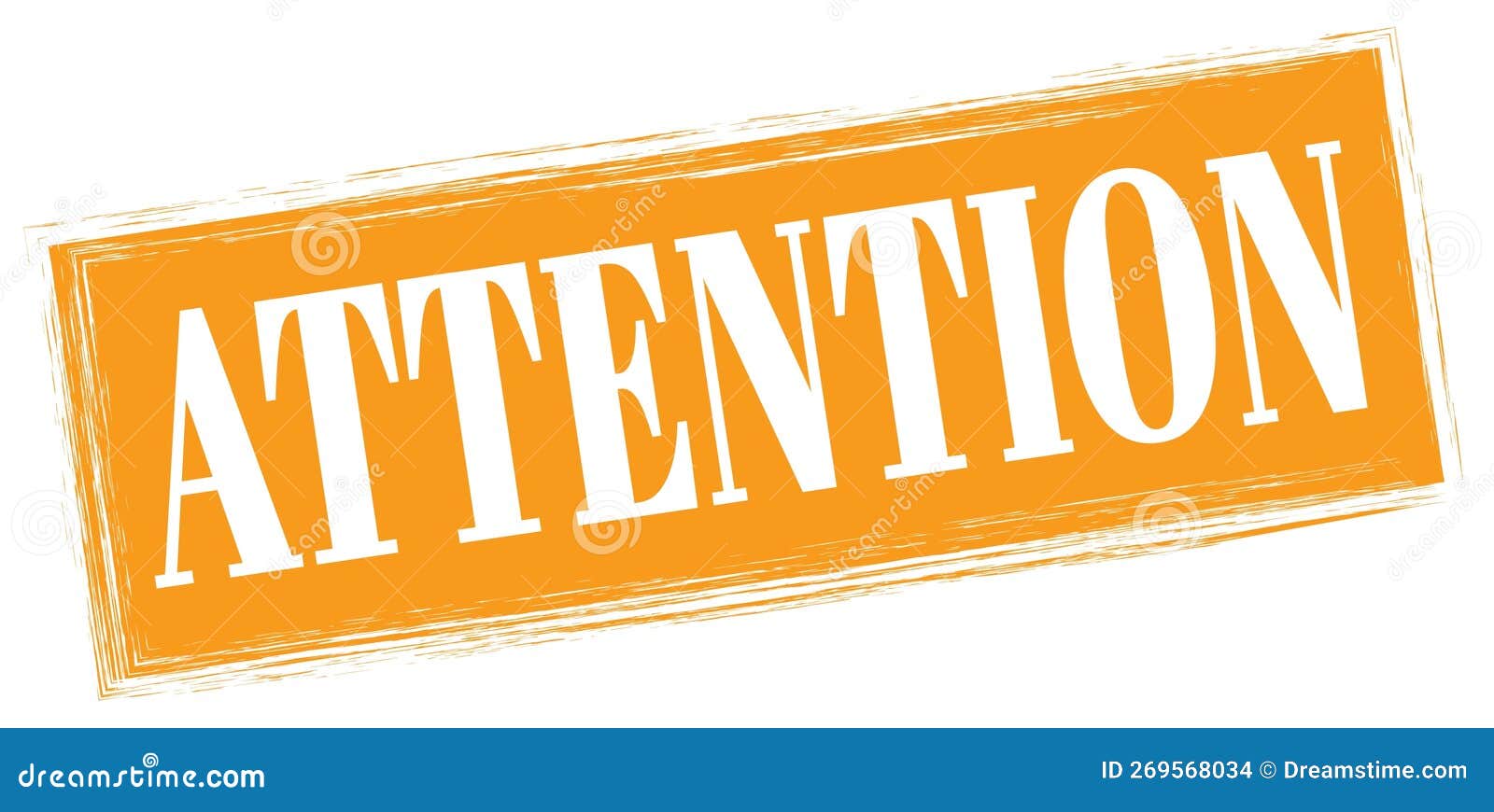ATTENTION Text Written on Orange Stamp Sign Stock Illustration ...