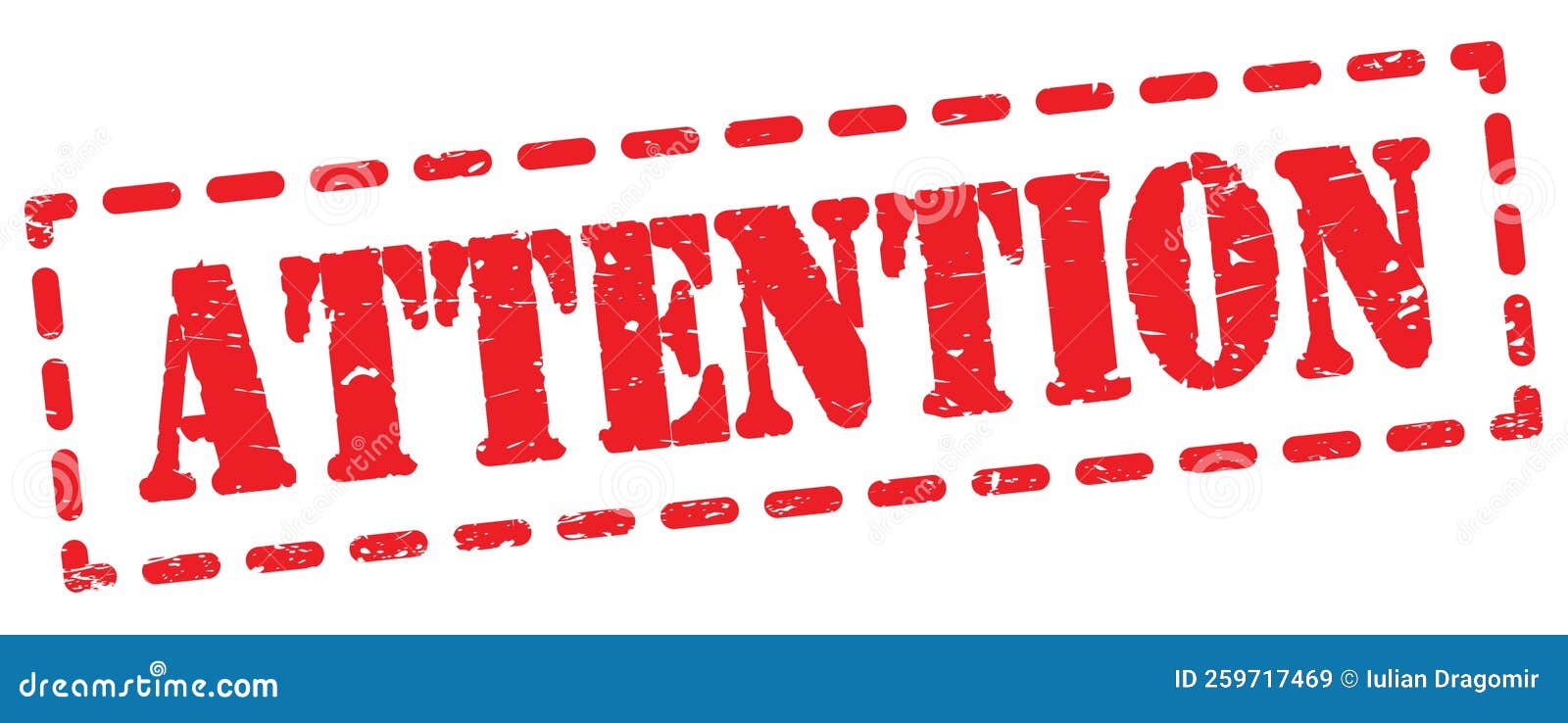 ATTENTION Text Written on Red Stamp Sign Stock Illustration ...