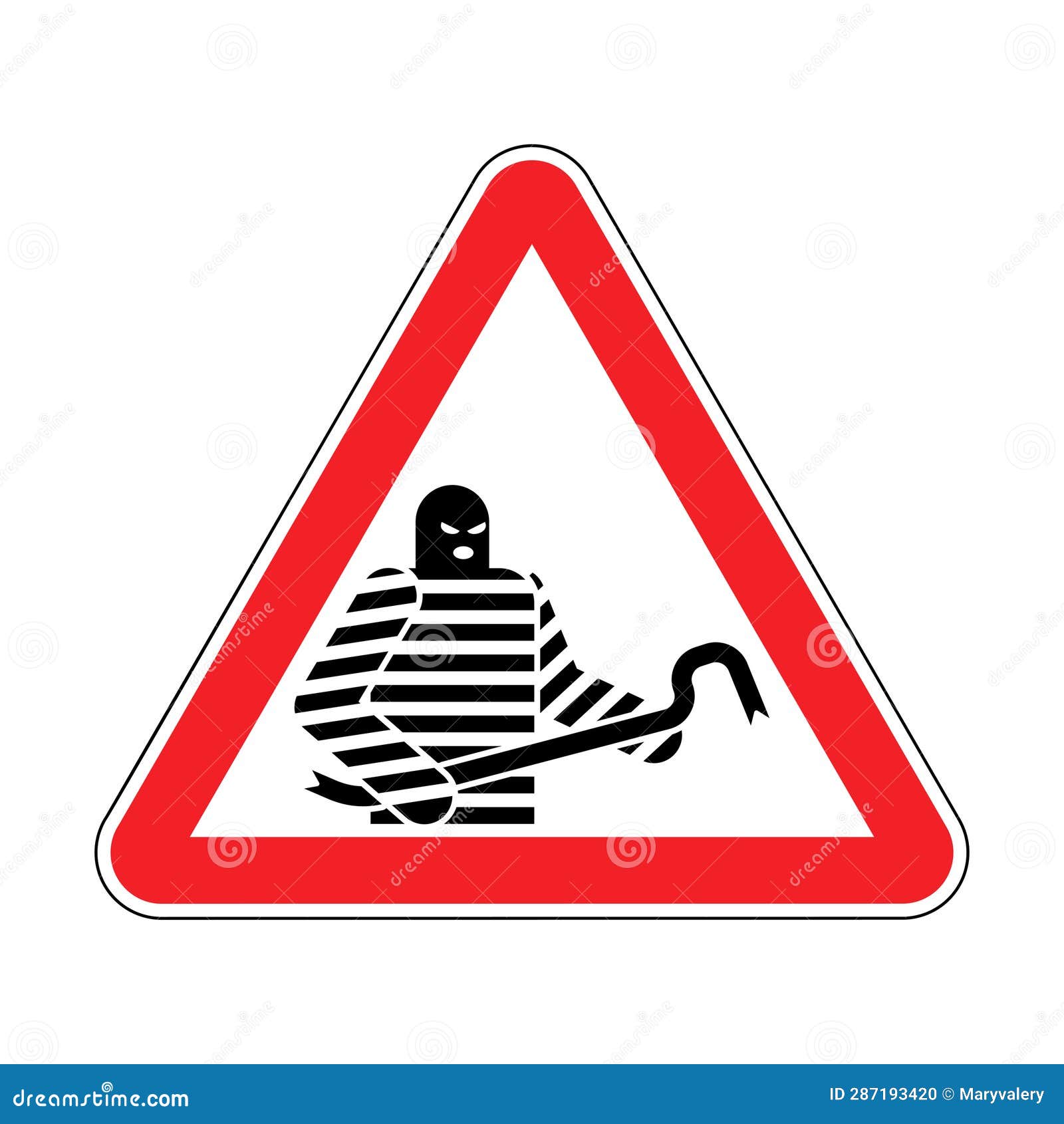 Attention Thief. Caution of Robber Stock Vector - Illustration of ...