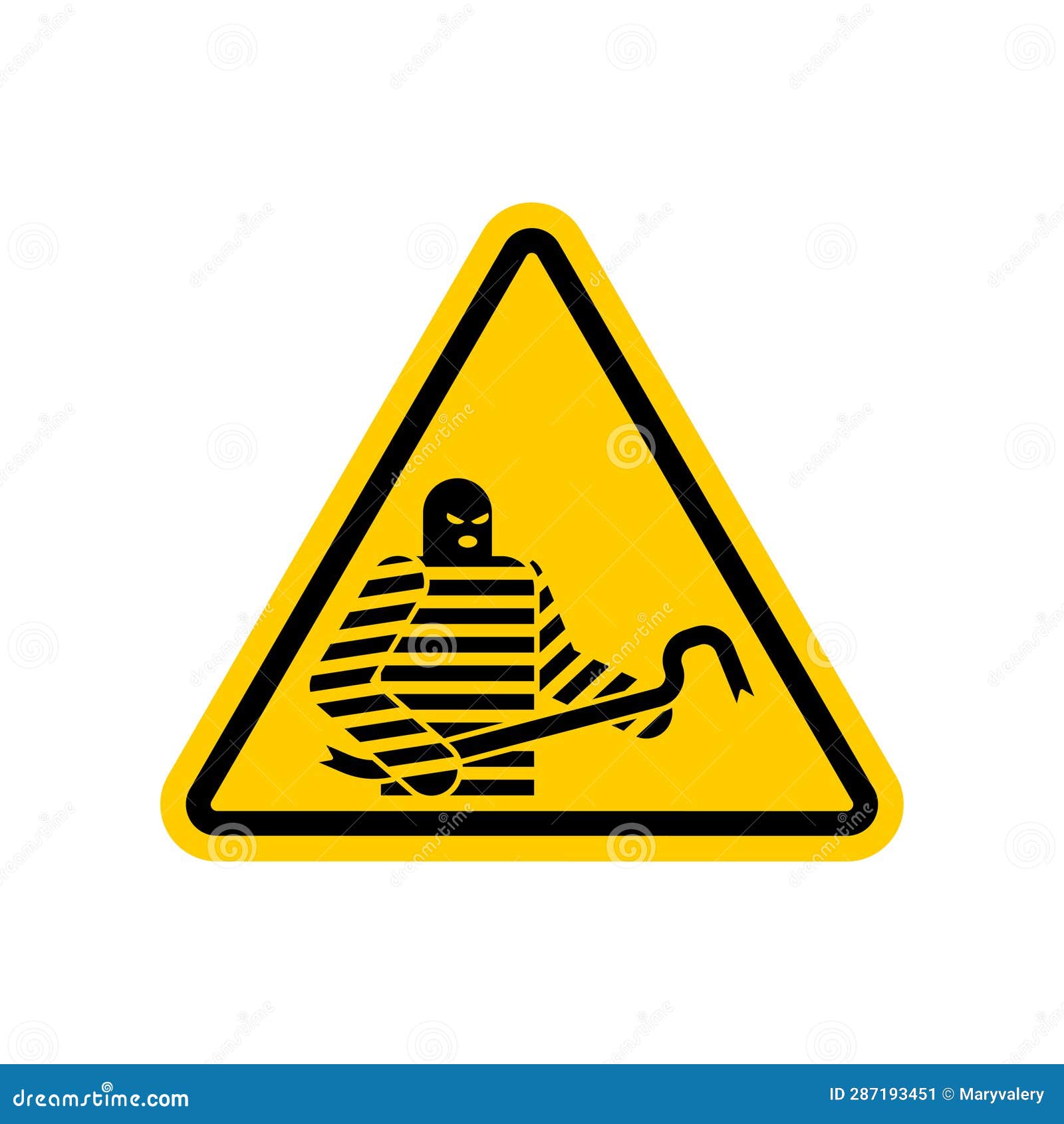 Attention Thief. Caution of Robber Stock Vector - Illustration of thief ...