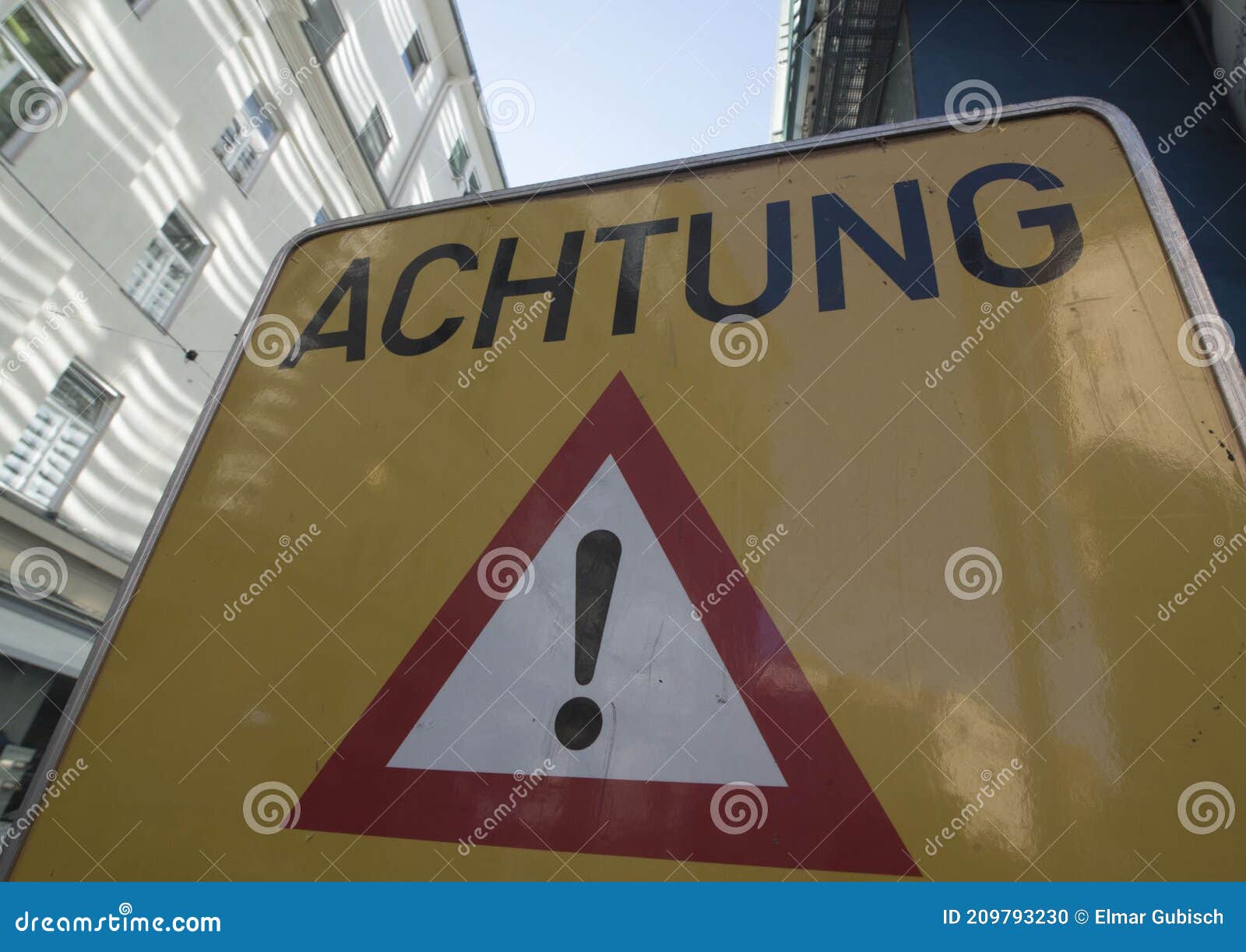Attention Traffic or Road Sign Stock Photo - Image of sign, safety ...