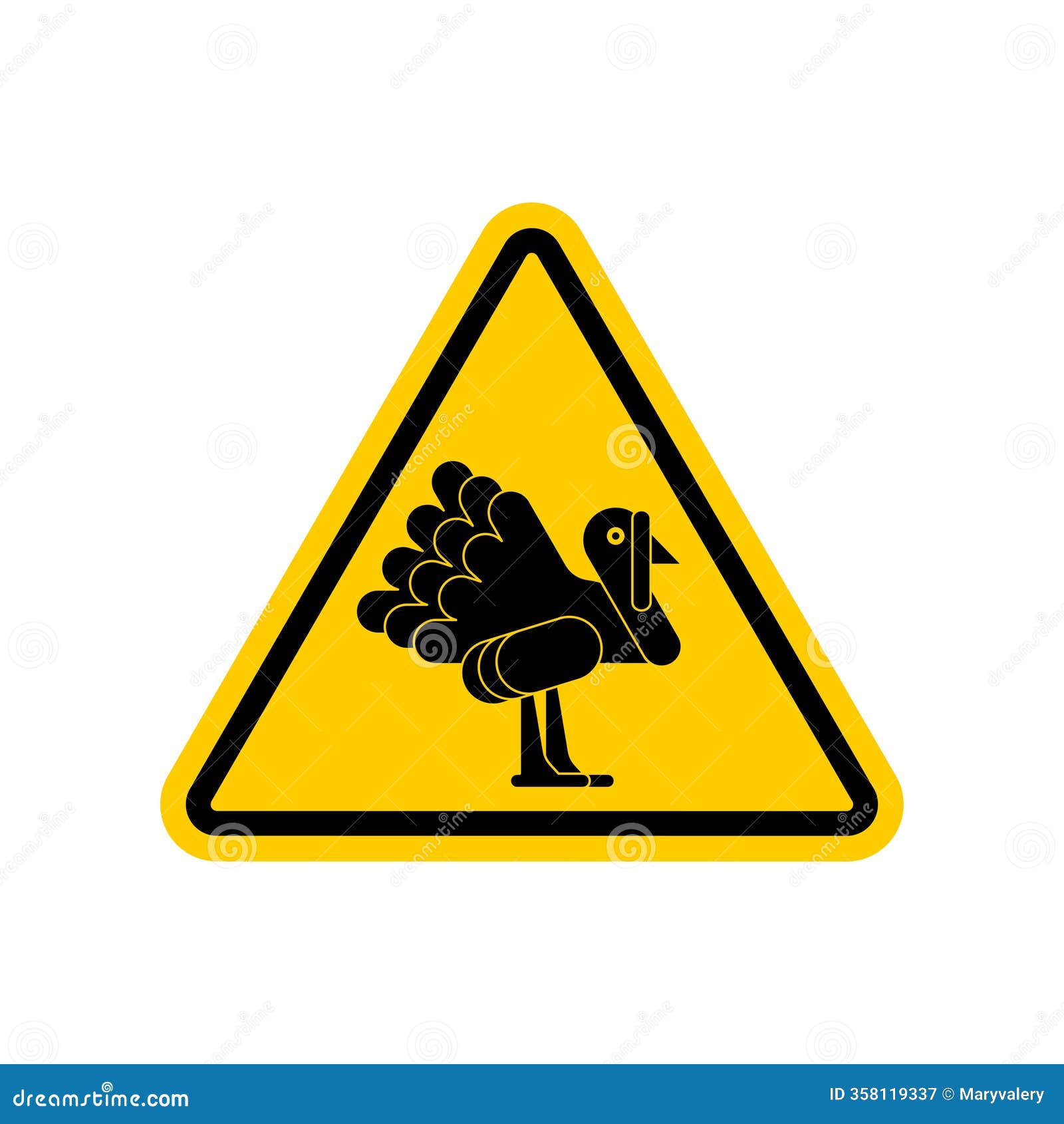 Attention Turkey Bird. Caution Turkey Sign Stock Vector - Illustration ...