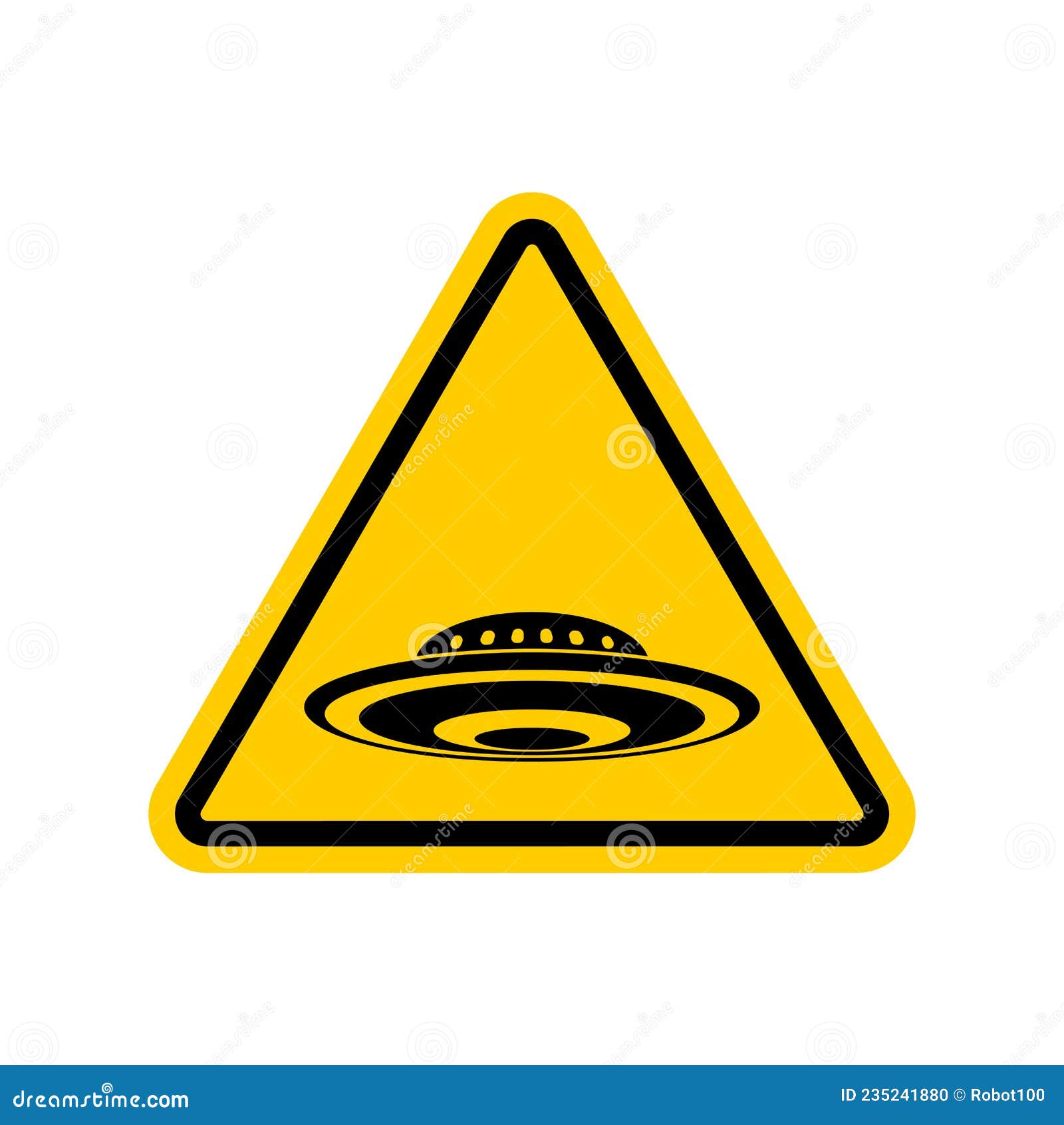 Attention UFO. Caution Unknown Flying Objec Stock Vector - Illustration ...