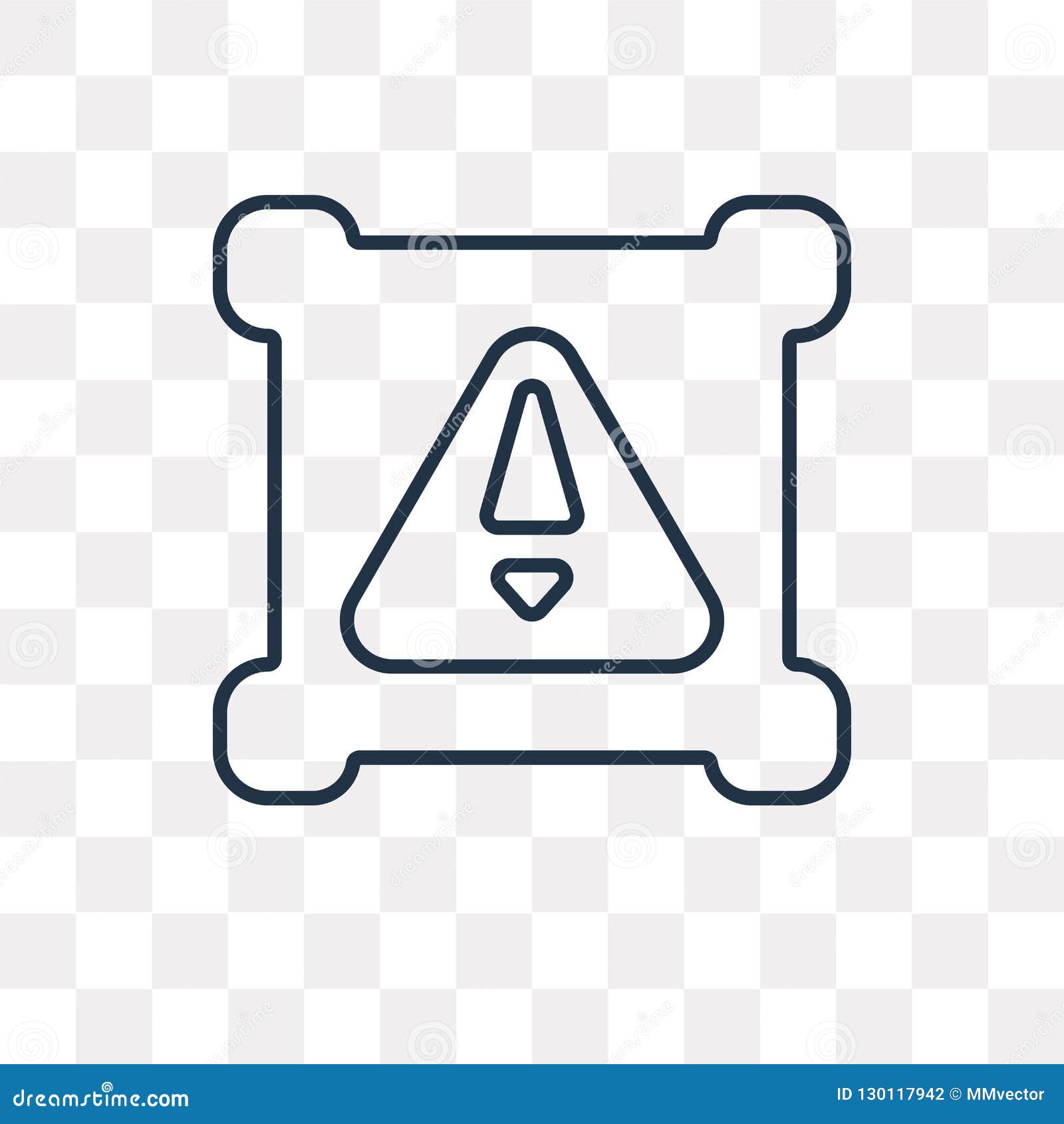 Attention Vector Icon Isolated on Transparent Background, Linear Stock ...