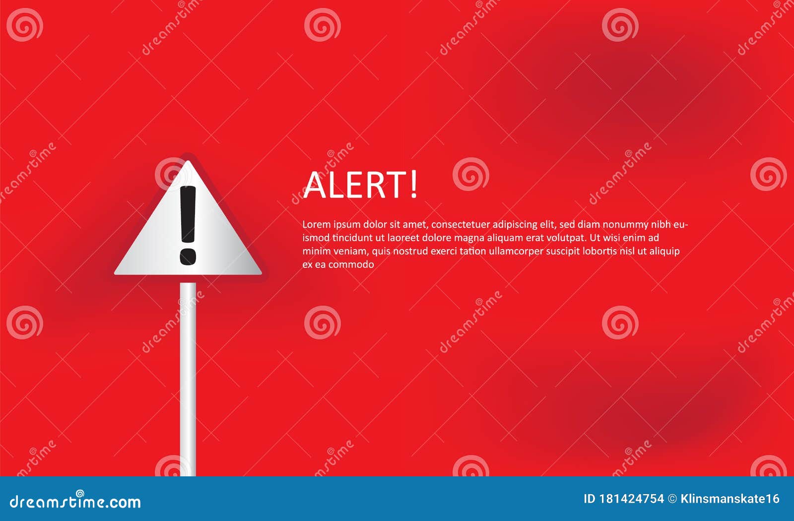 Attention Warning Alert Sign Banner on Red Stock Illustration ...