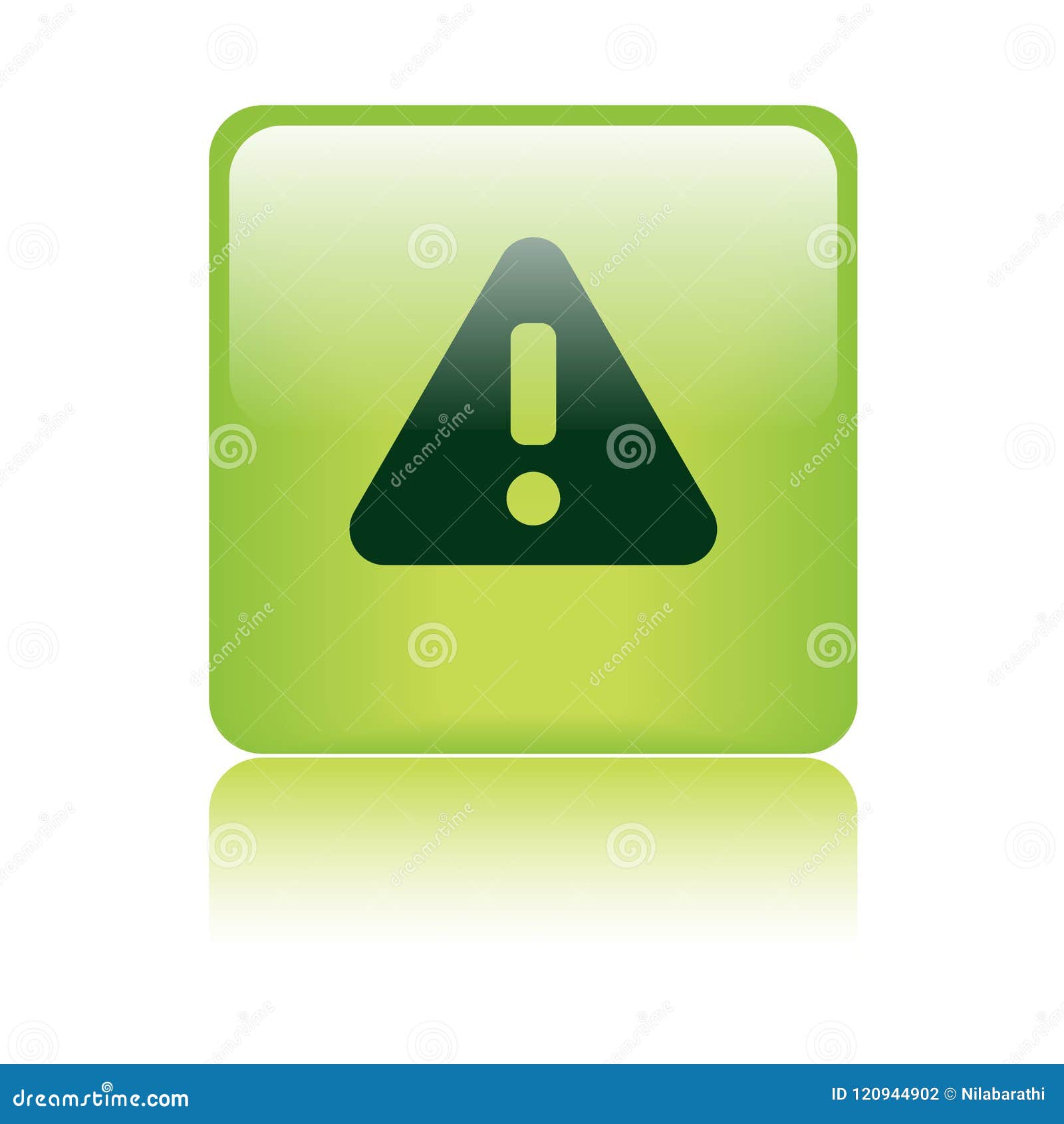 Attention / Warning Icon Web Button Stock Vector - Illustration of ...